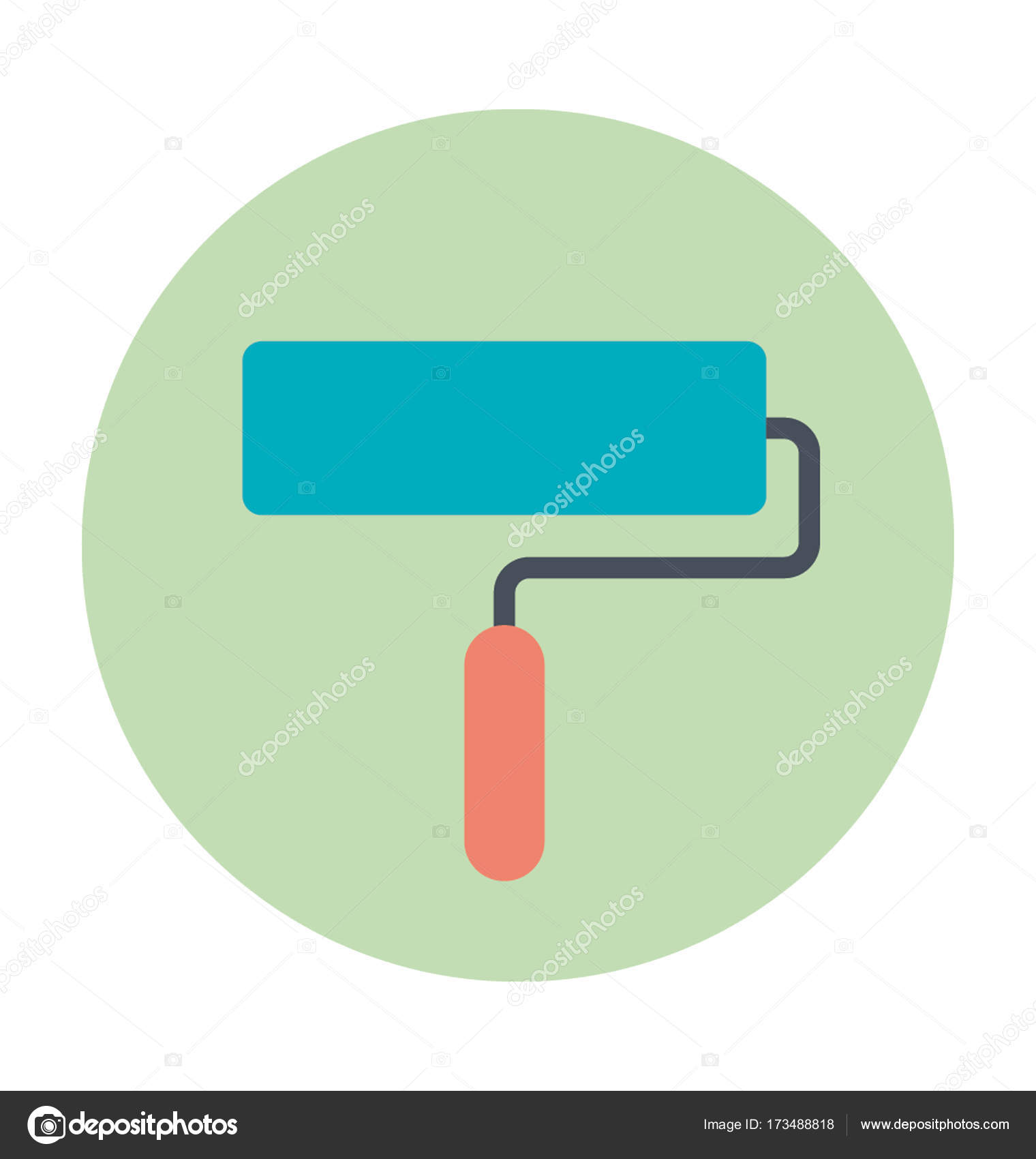 Paint Roller Vector Icon Stock Vector by ©vectorsmarket 173488818