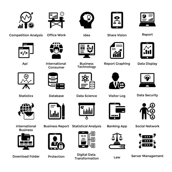 Network Communication Glyph Icons Stock Vector Image by ©vectorsmarket ...
