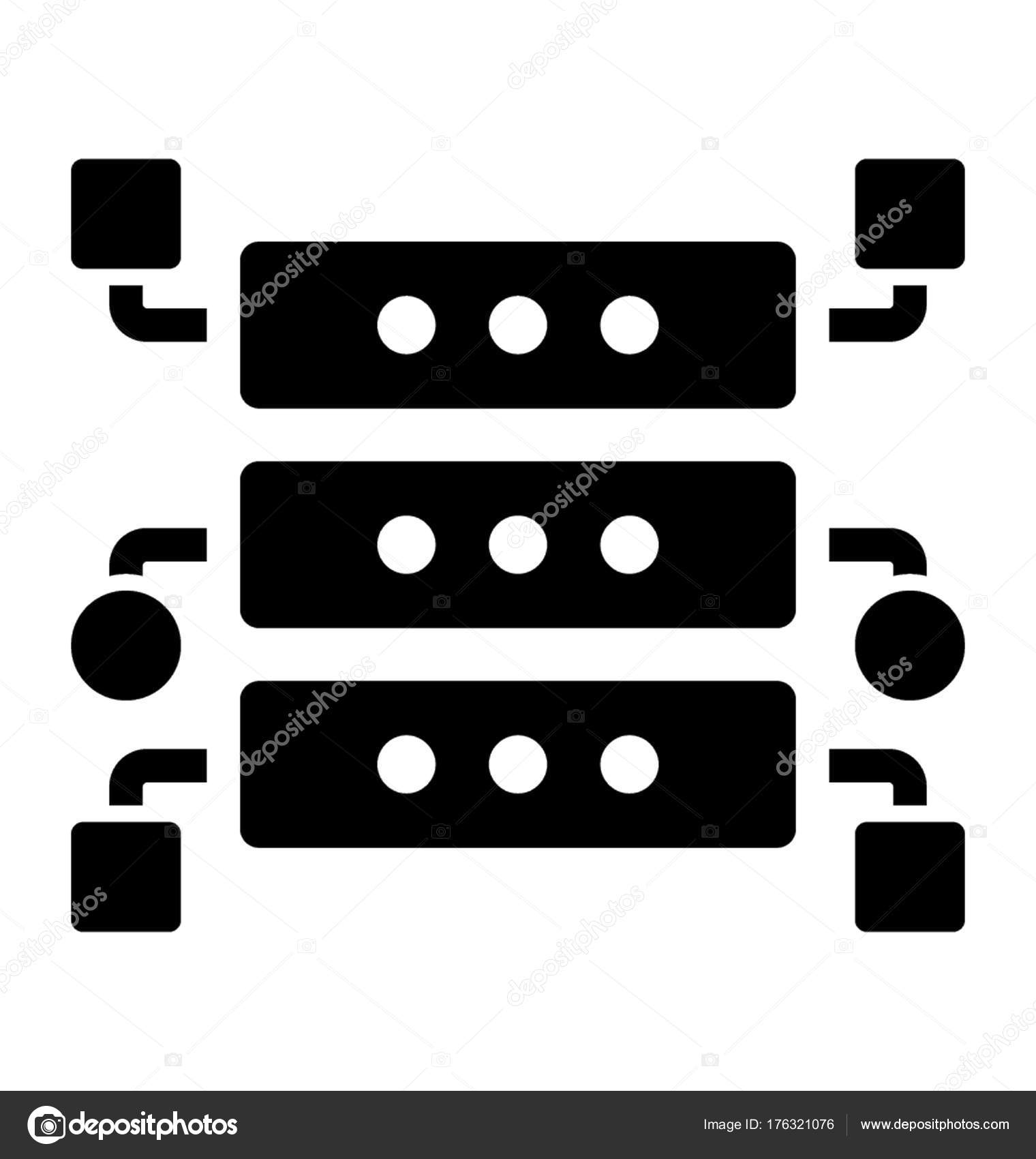 Server Management Glyph Icon — Stock Vector © vectorsmarket #176321076