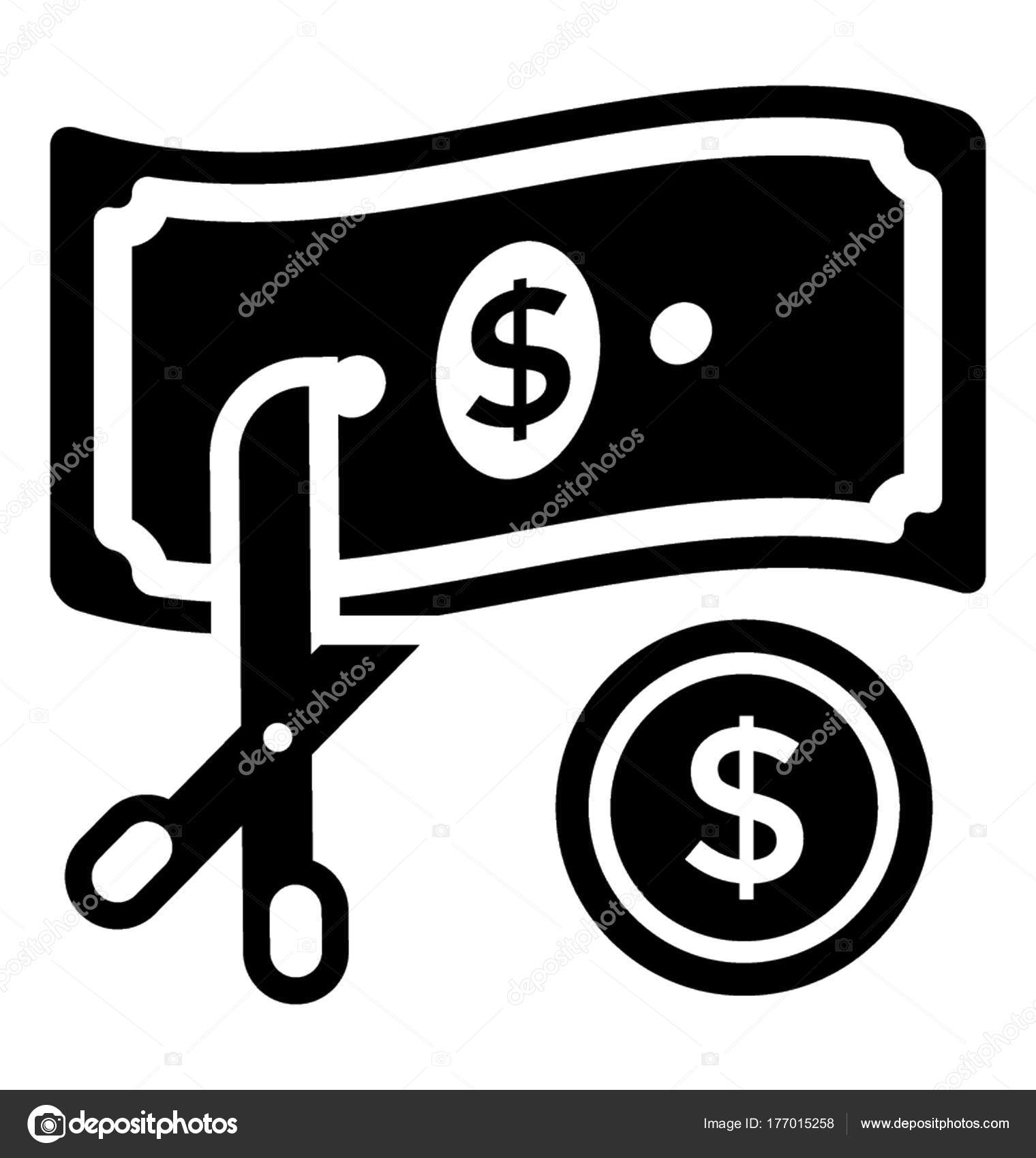 Money Deduction Glyph Icon Stock Vector Image by ©vectorsmarket #177015258