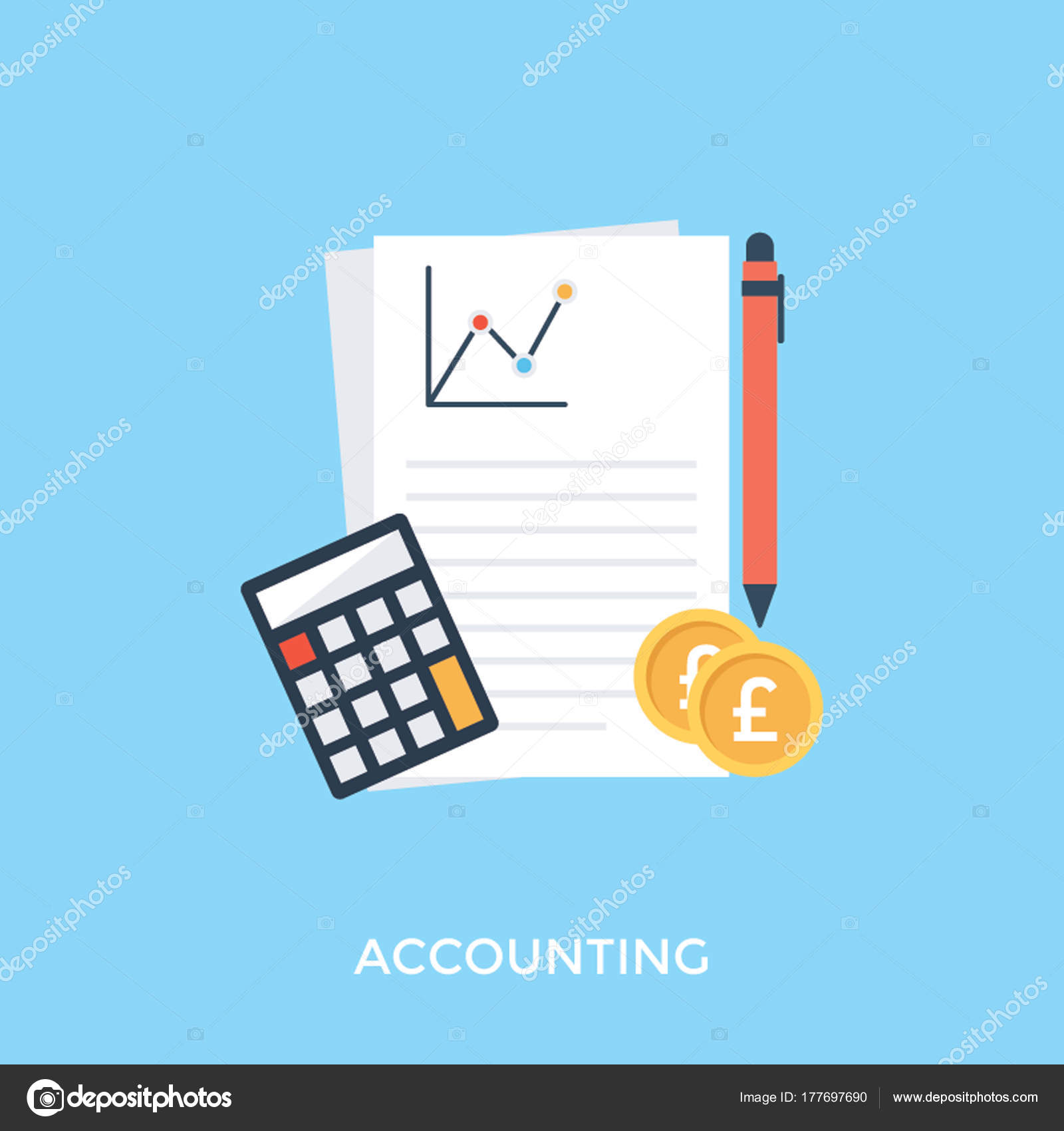 Vector Illustration Accounting Stock Vector by ©vectorsmarket 177697690