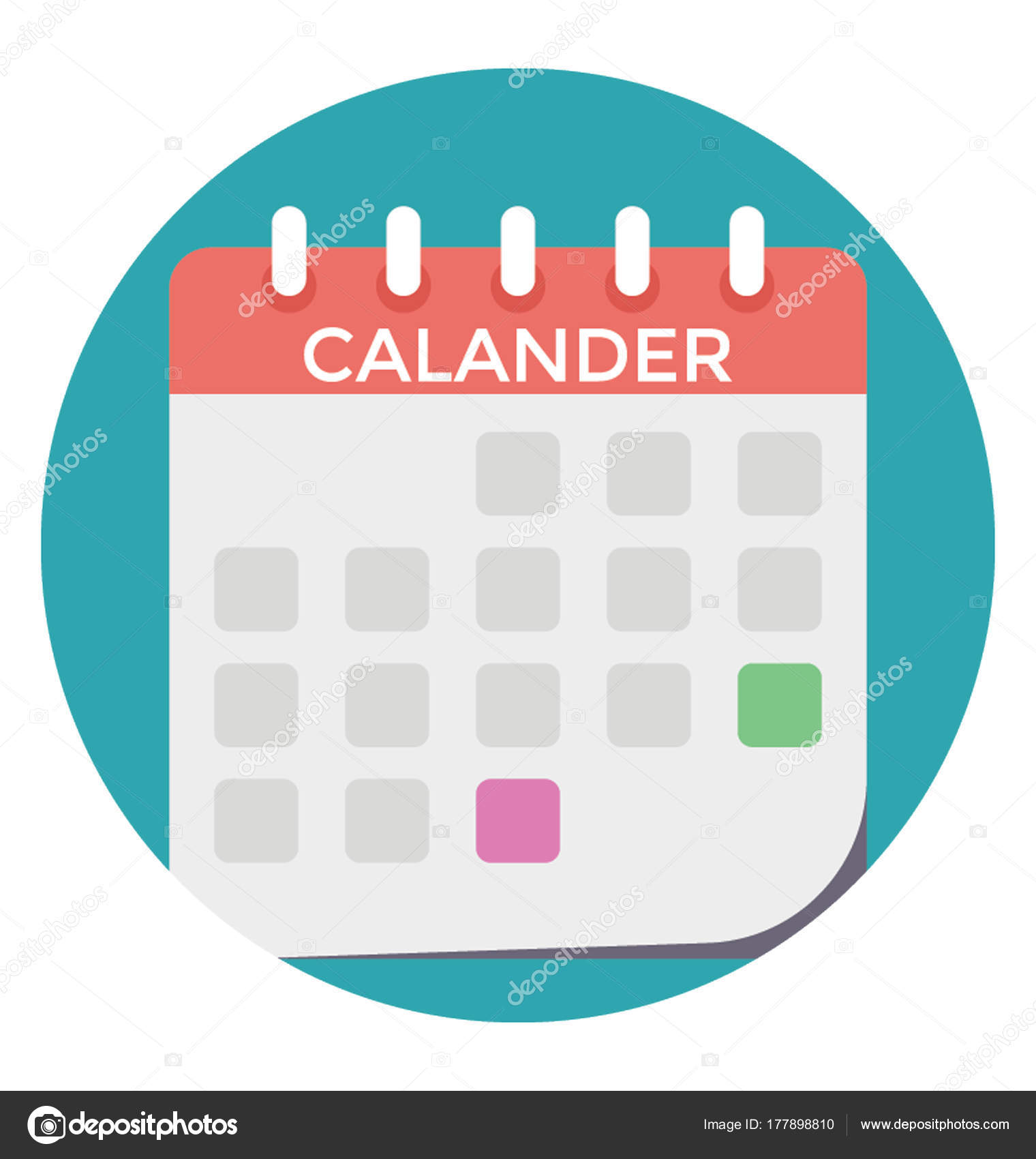 Simple Calendar Flat Vector Icon Stock Vector by ©vectorsmarket 177898810