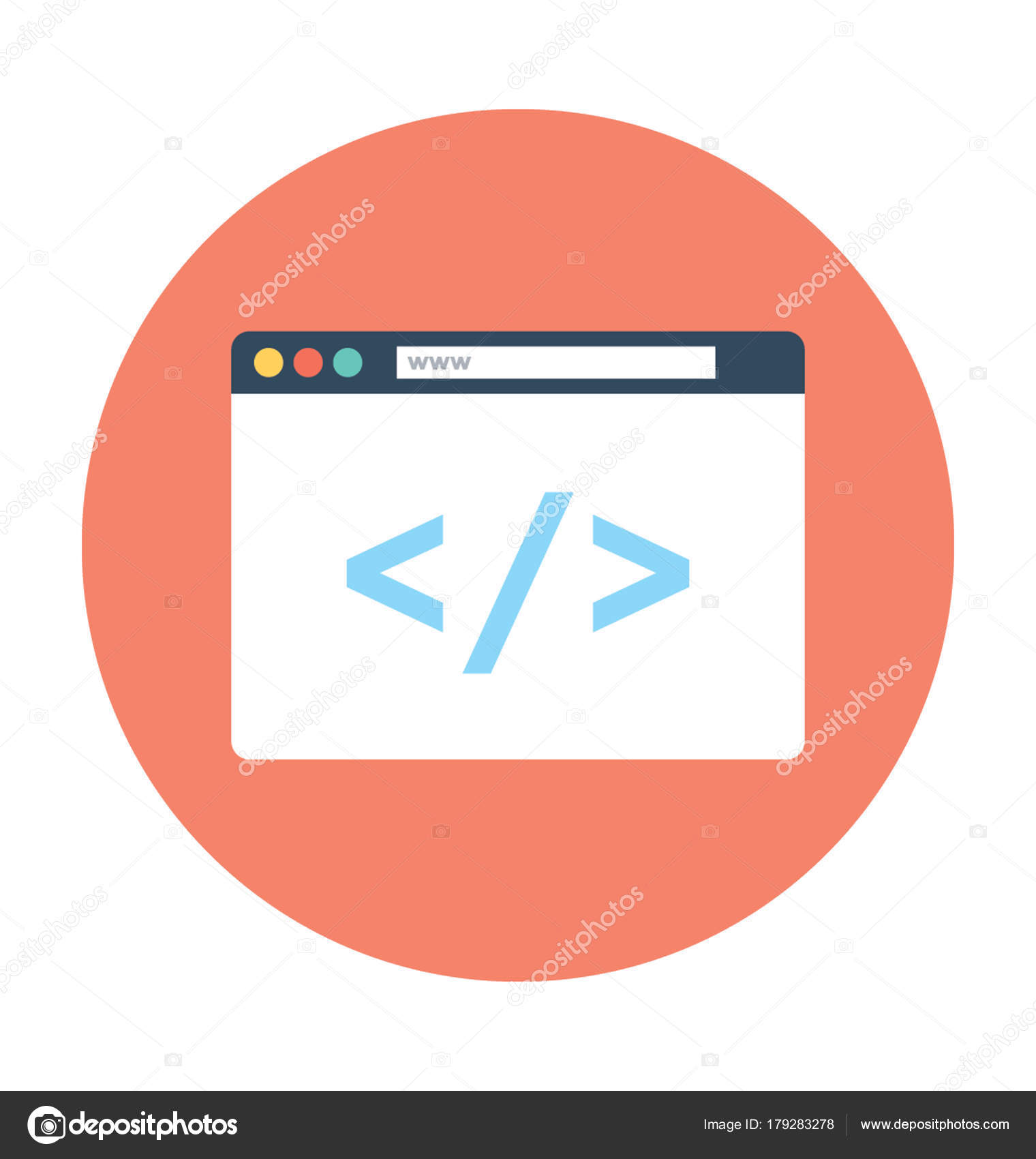 Html Coding Vector Icon Stock Vector Image By ©vectorsmarket 179283278