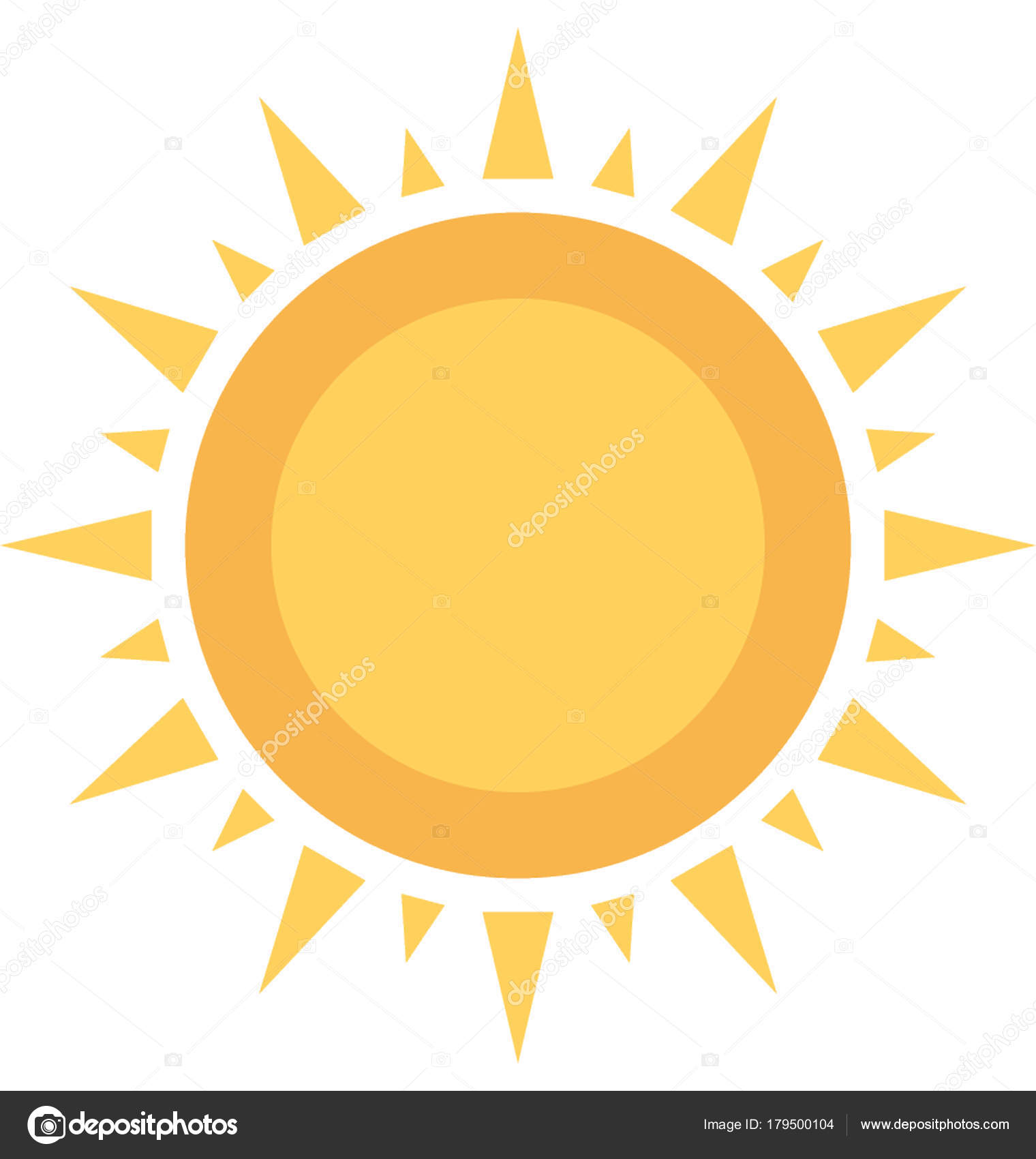 Sun Flat Vector Icon Stock Vector Image by ©vectorsmarket #179500104