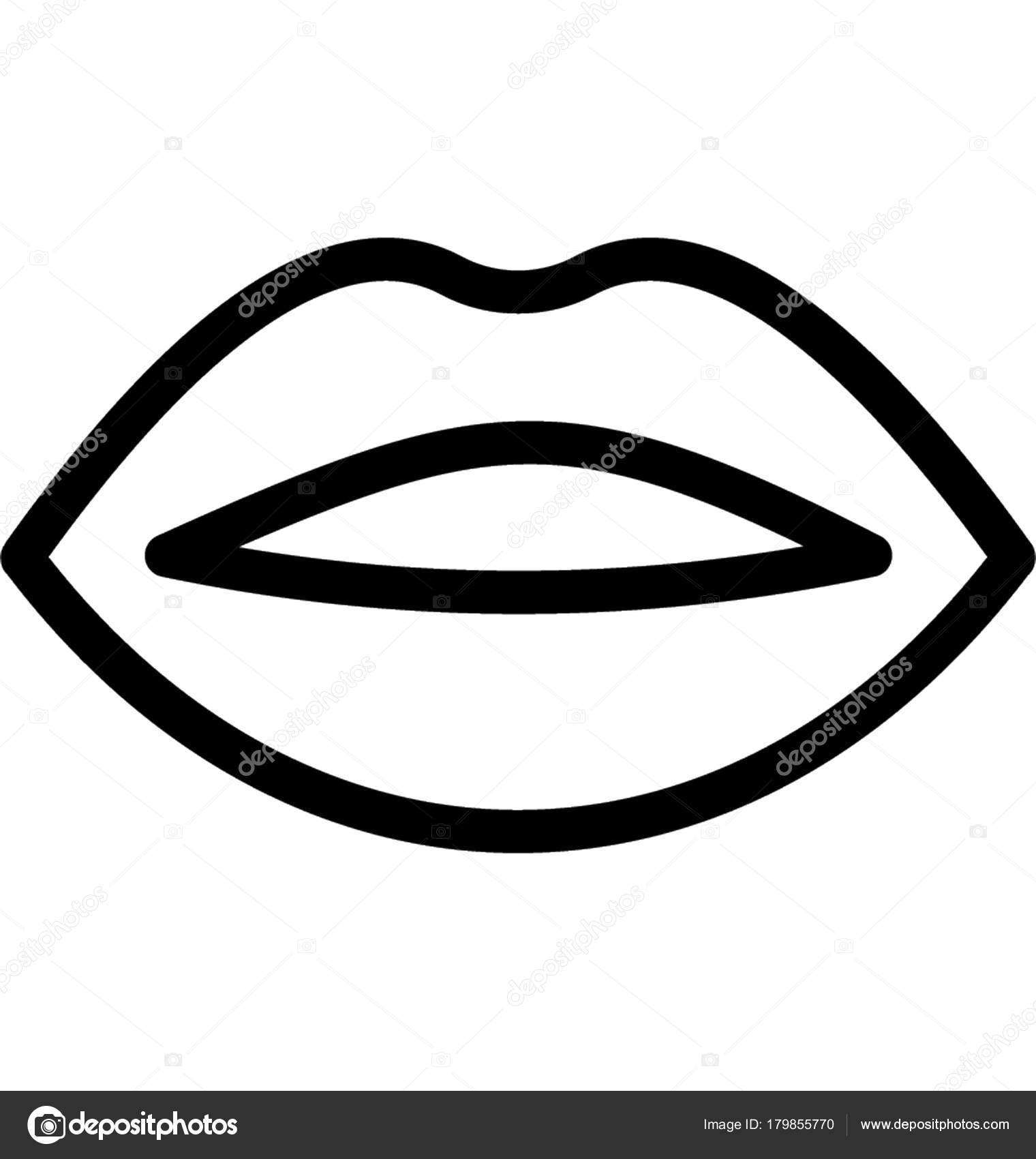 Lip Outline Vector