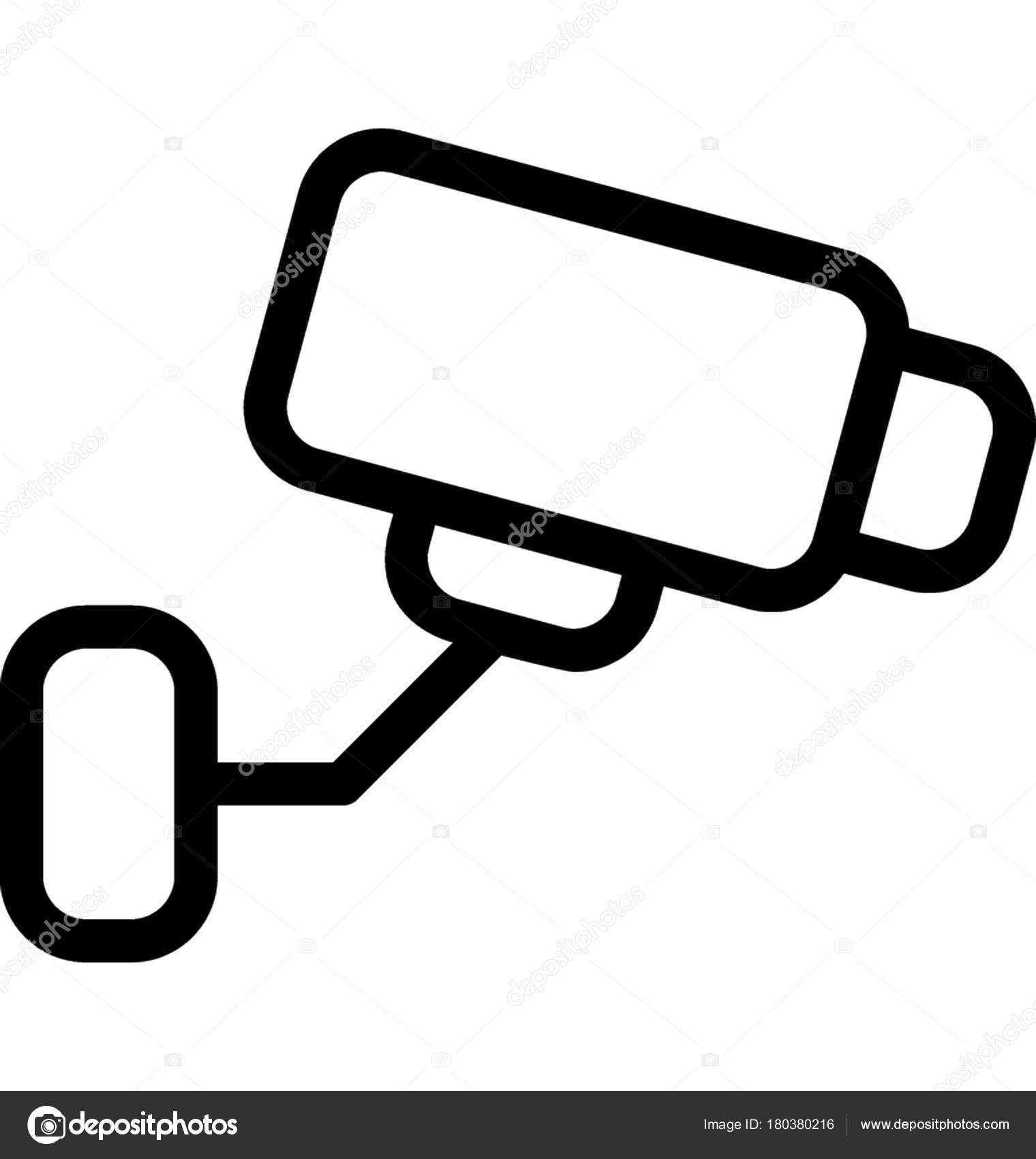 Security Camera Vector Line Icon Stock Vector By ©vectorsmarket 180380216