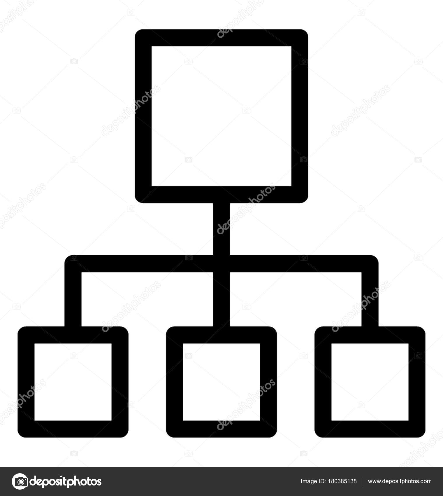 Hierarchy Vector Line Icon Stock Vector by ©vectorsmarket 180385138