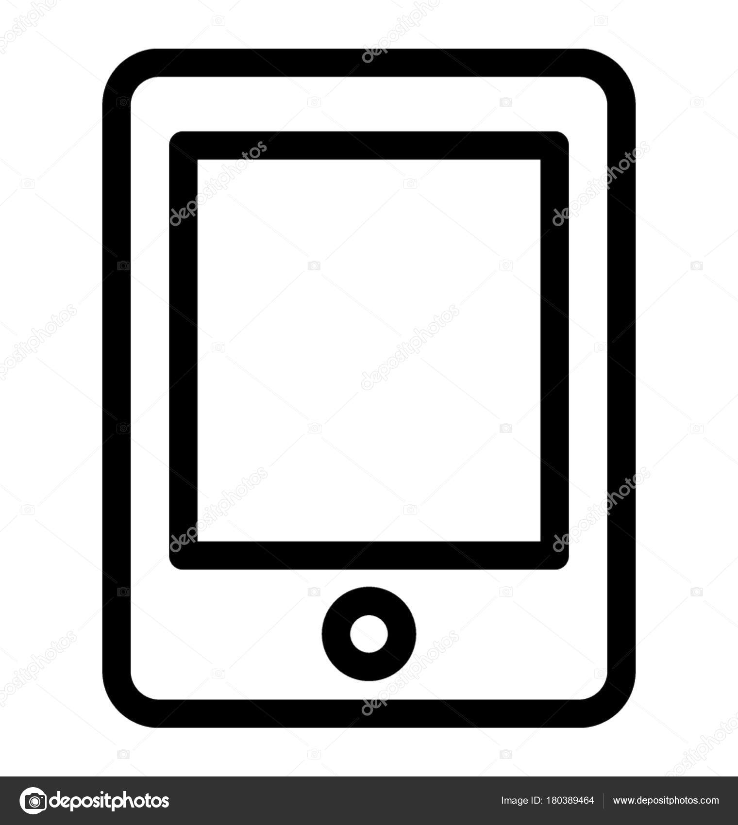 Mobile Vector Line Icon Stock Vector by ©vectorsmarket 180389464