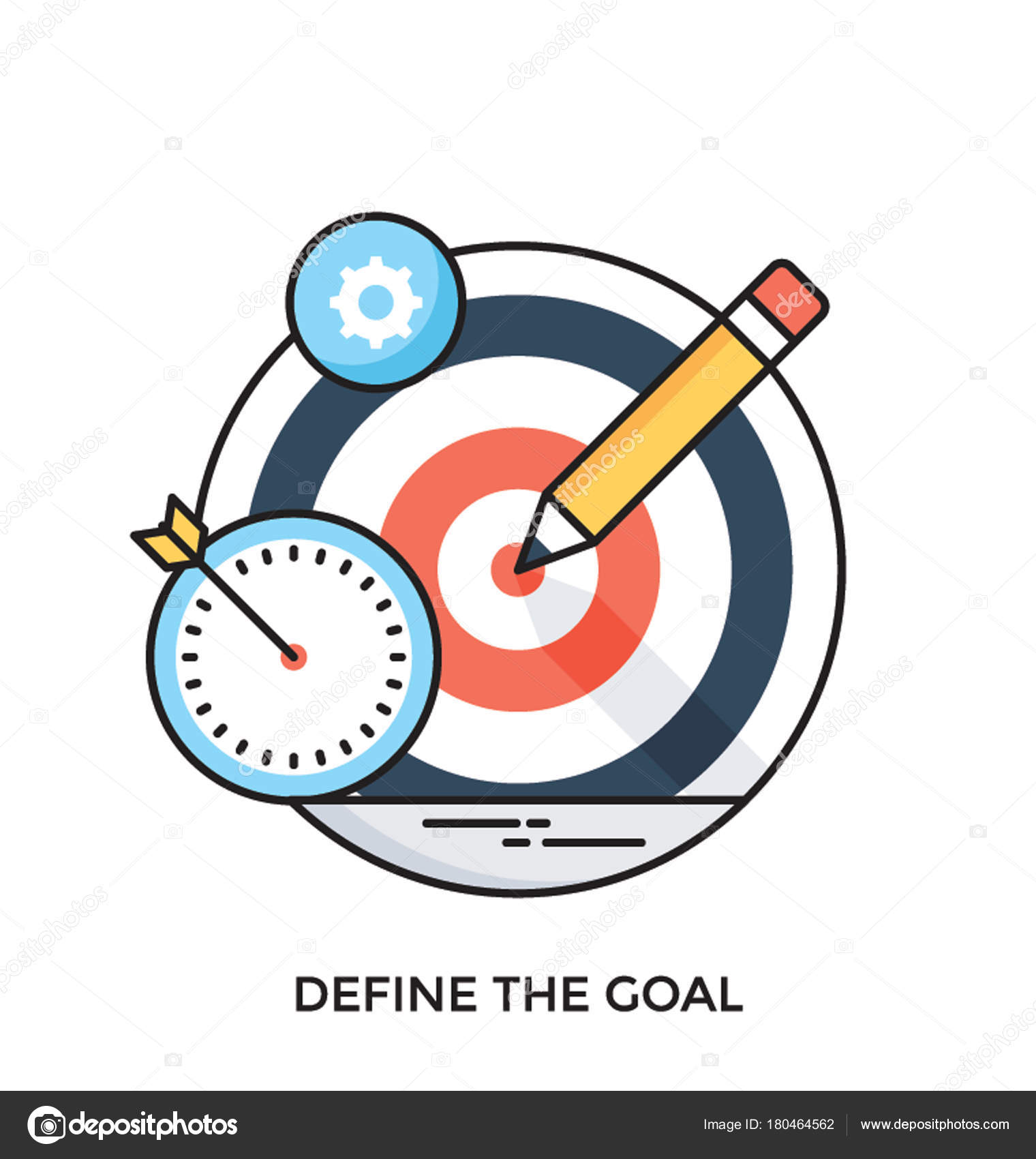 Define Goal Flat Vector Icon Stock Vector by ©vectorsmarket 180464562 Define Goal Flat Vector Icon Stock Vector by ©vectorsmarket 180464562