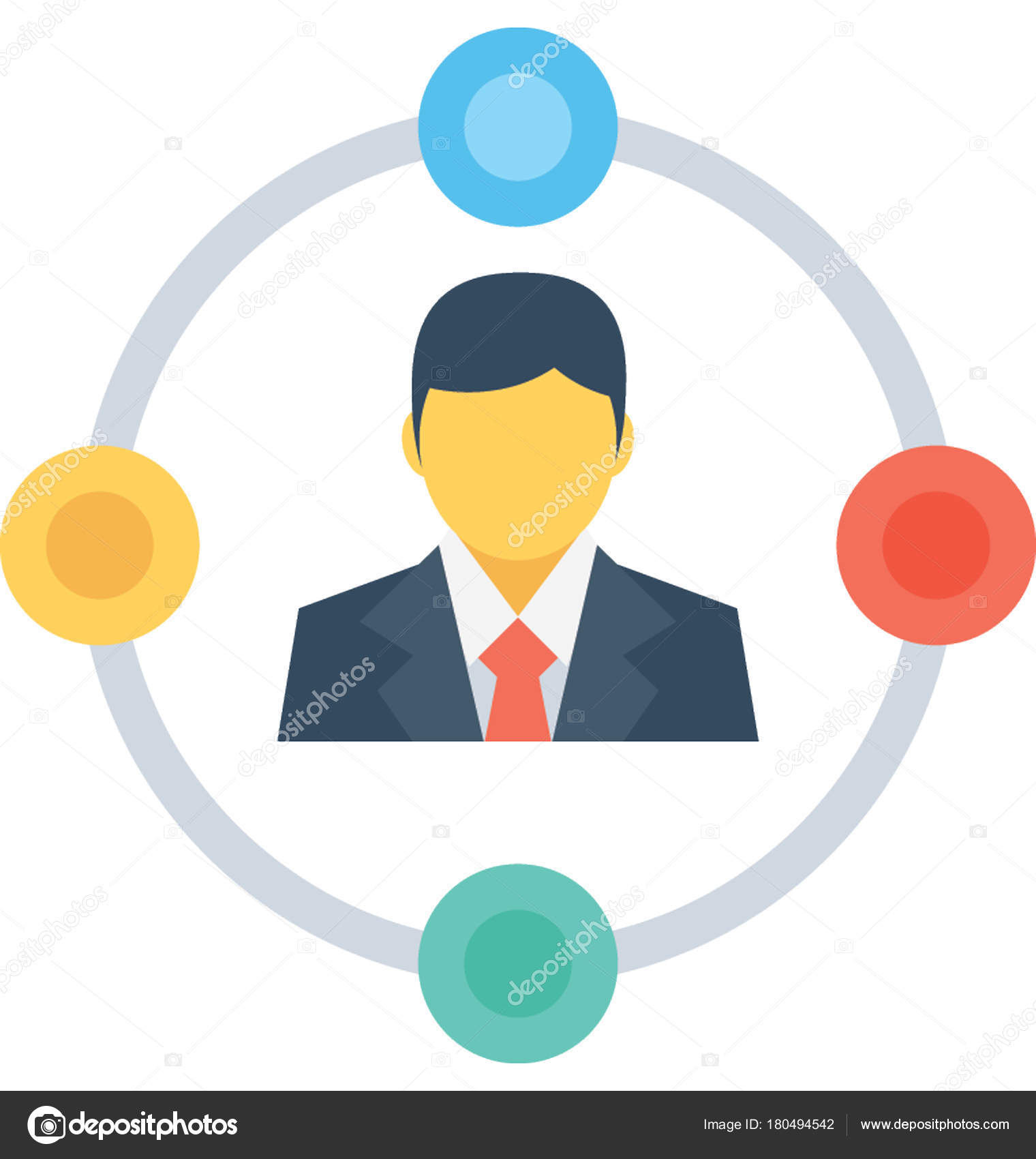 Personal Connection Flat Vector Icon Stock Vector Image by ...