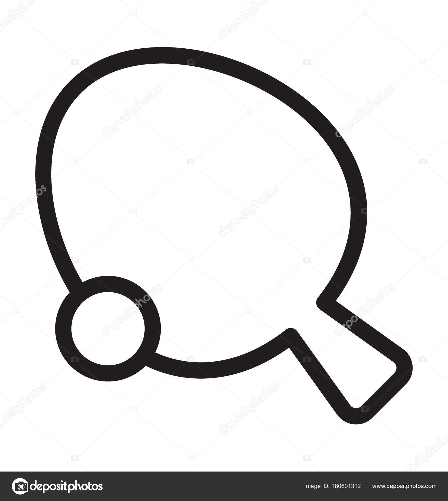 Ping Pong Vector Outline Icon Stock Vector by ©vectorsmarket 180601312