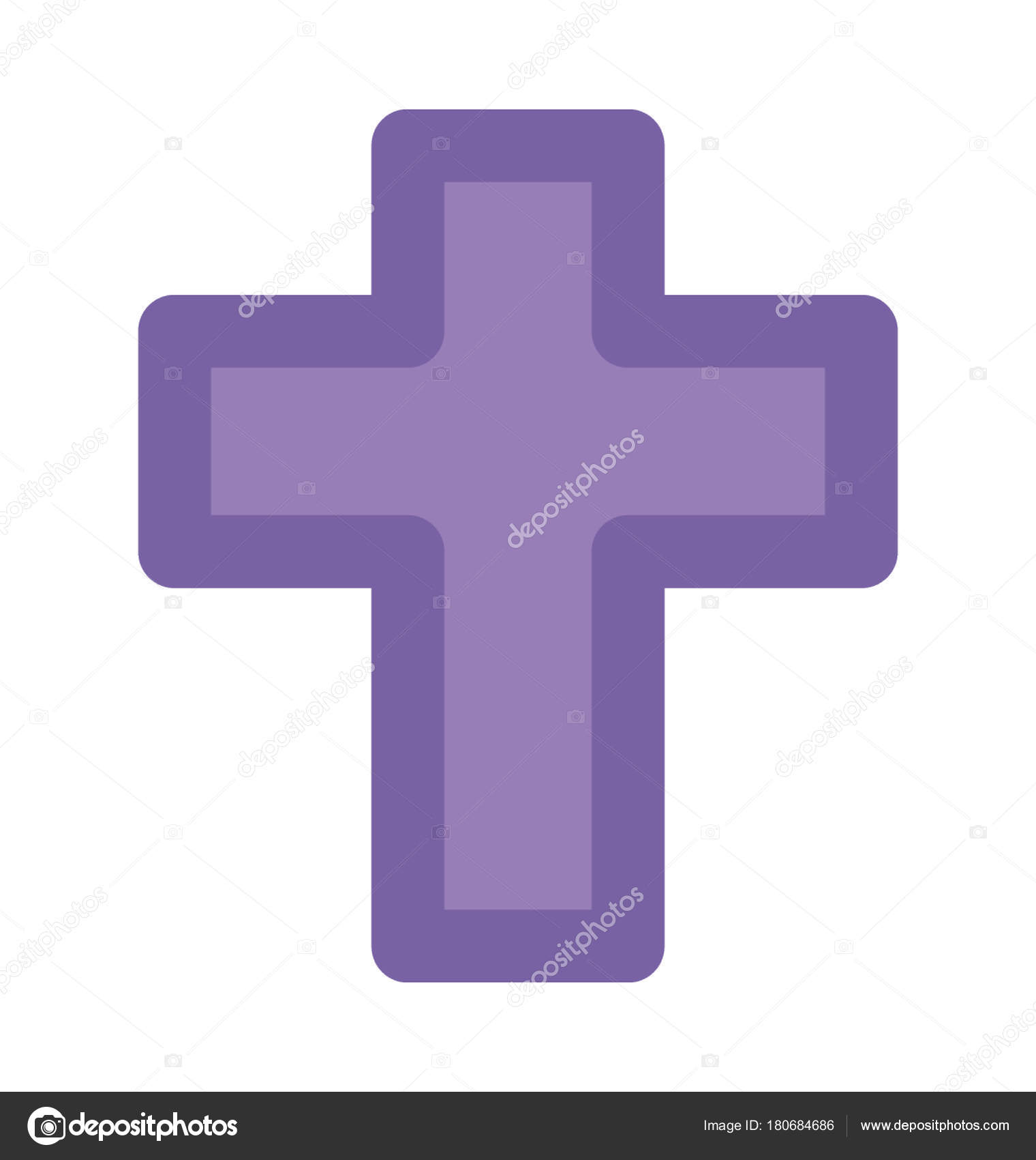 Holy Cross Bold Vector Icon Stock Vector by ©vectorsmarket 180684686