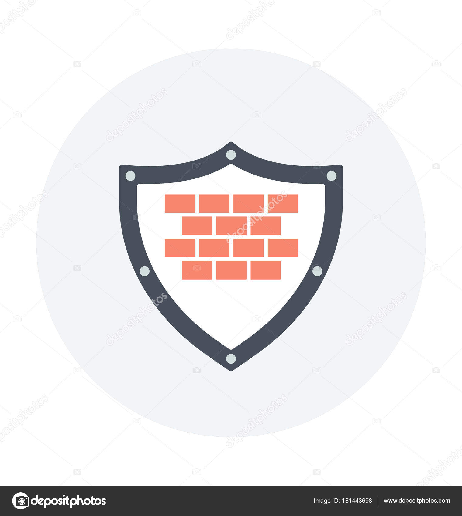 Vector Color Pared Seguridad Icono Vector de stock #181443698 de ...