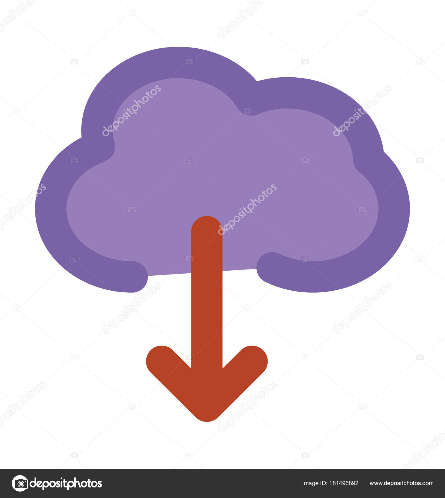 Cloud Downloading Symbol Bold Vector Icon Stock Vector by ...