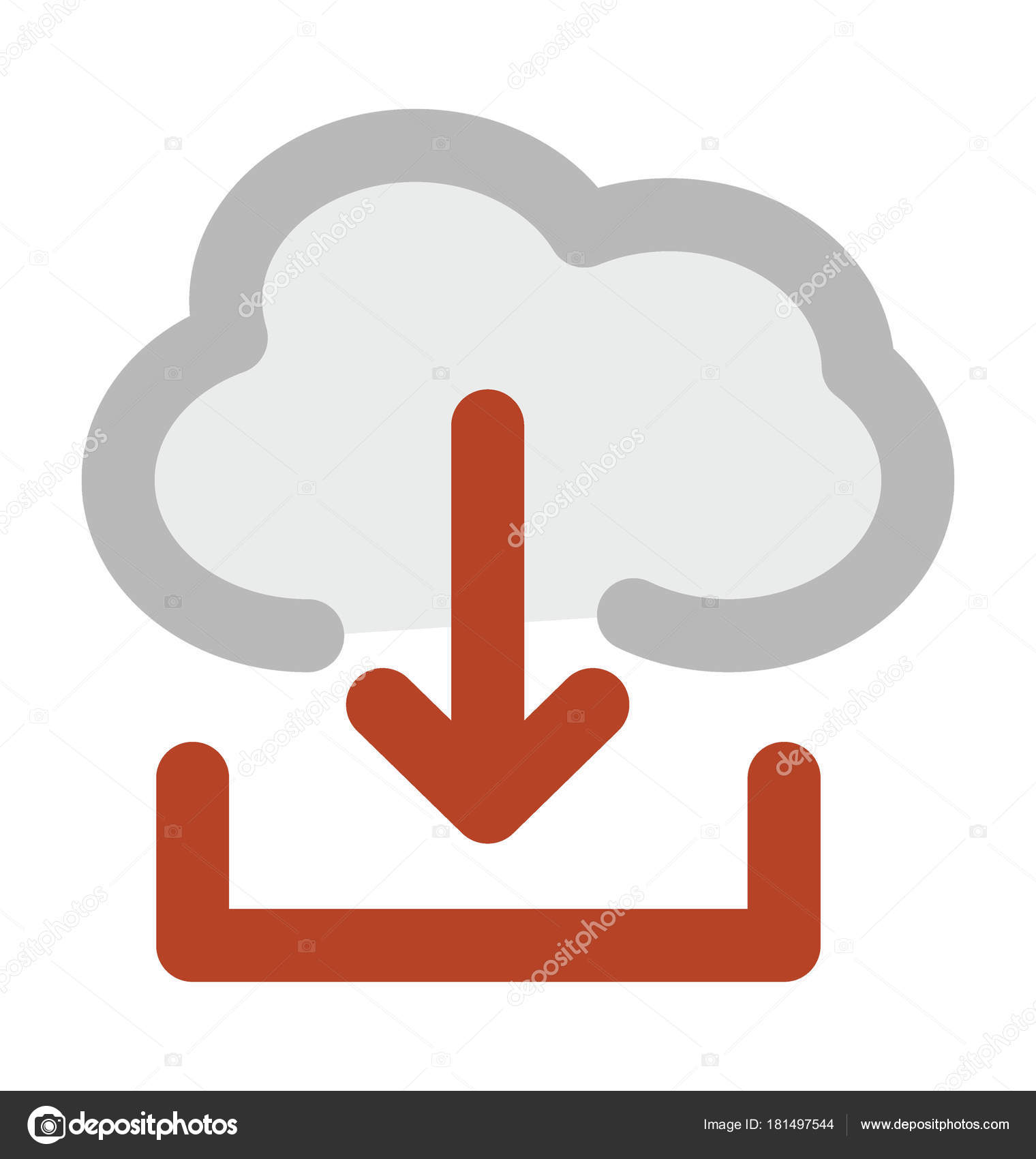 Cloud Downloading Symbol Bold Vector Icon Stock Vector Image by ...