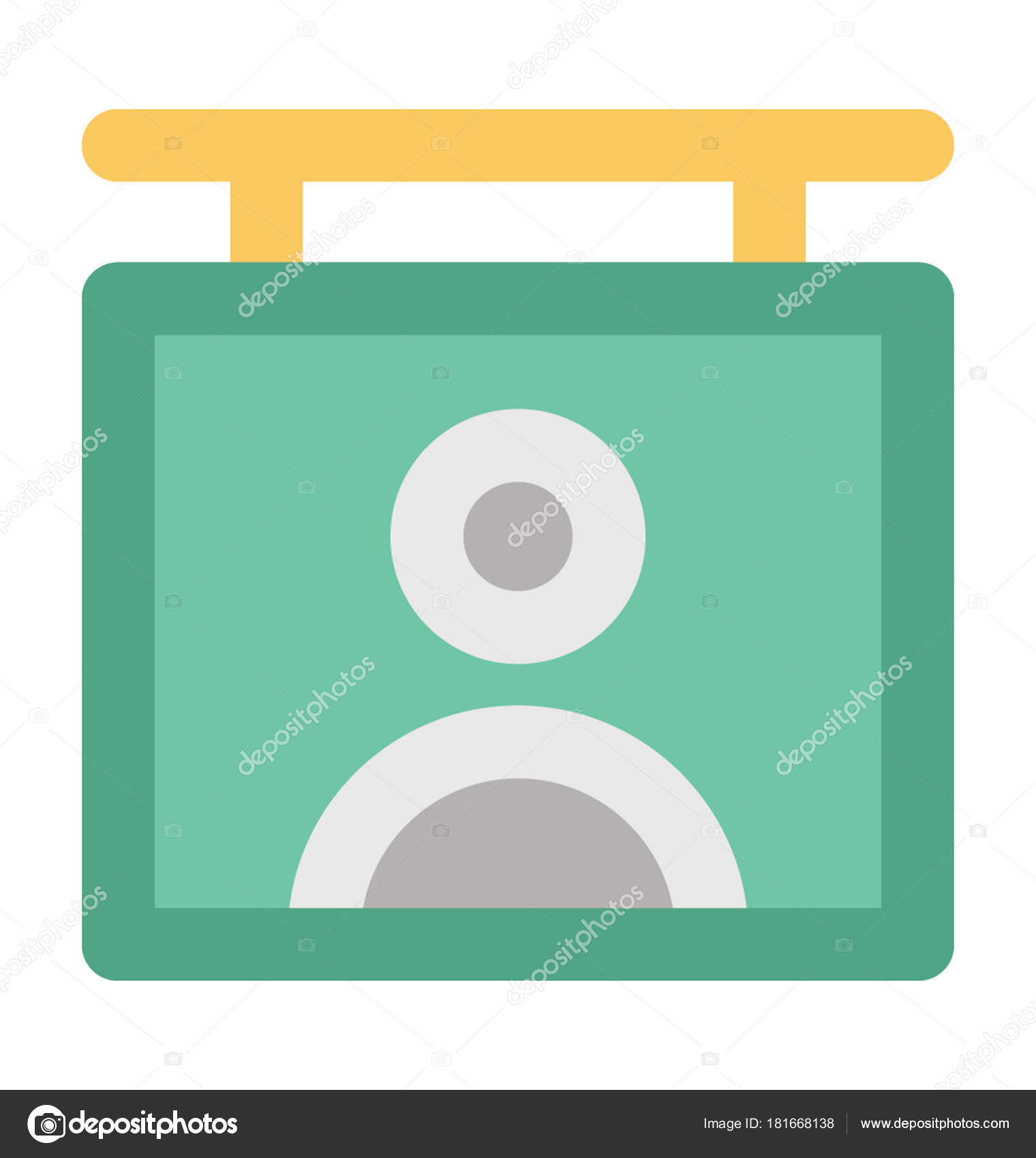Hanging Board Bold Vector Icon Stock Vector by ©vectorsmarket 181668138