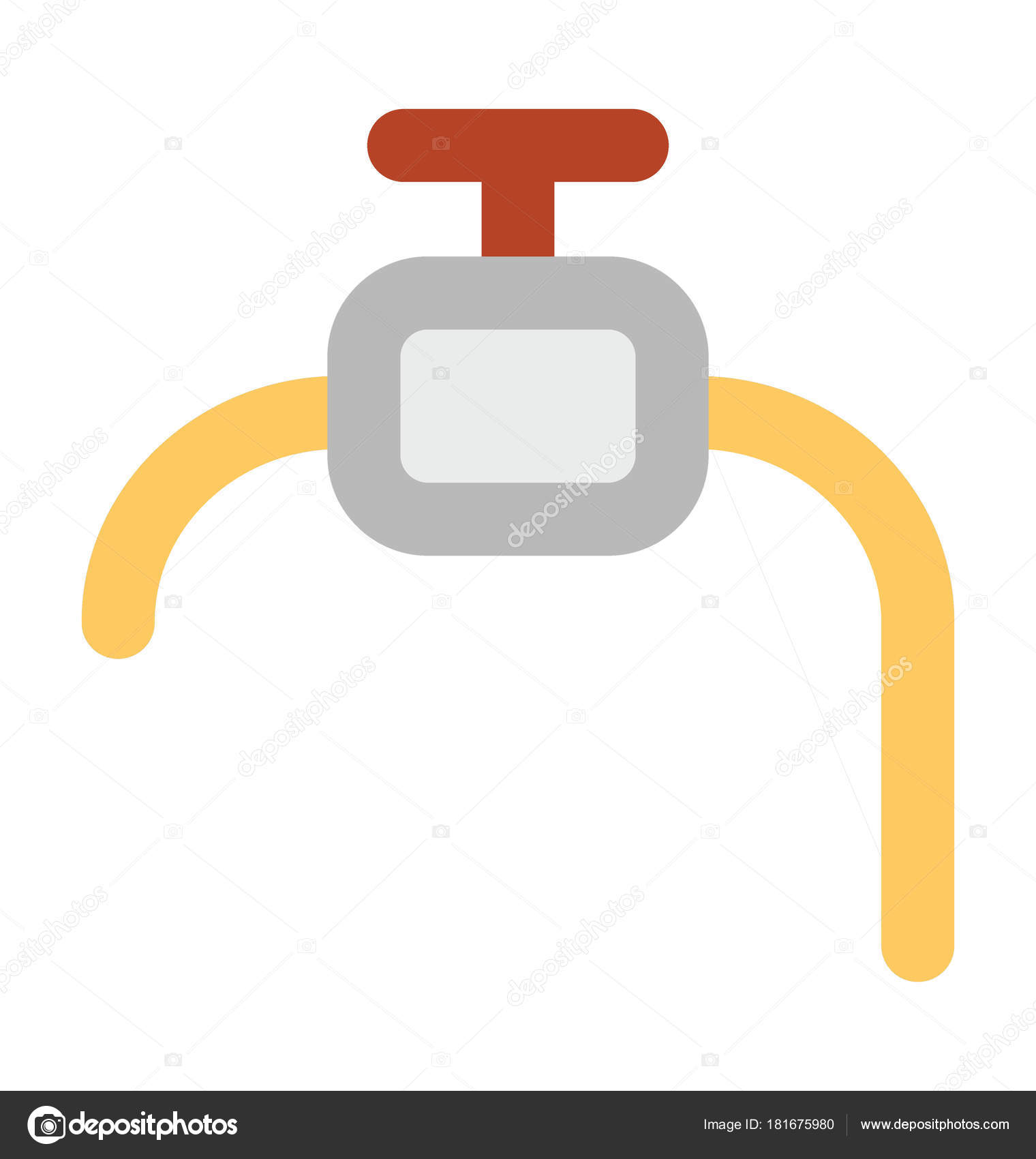 Gas Tap Bold Vector Icon Stock Vector Image by ©vectorsmarket #181675980