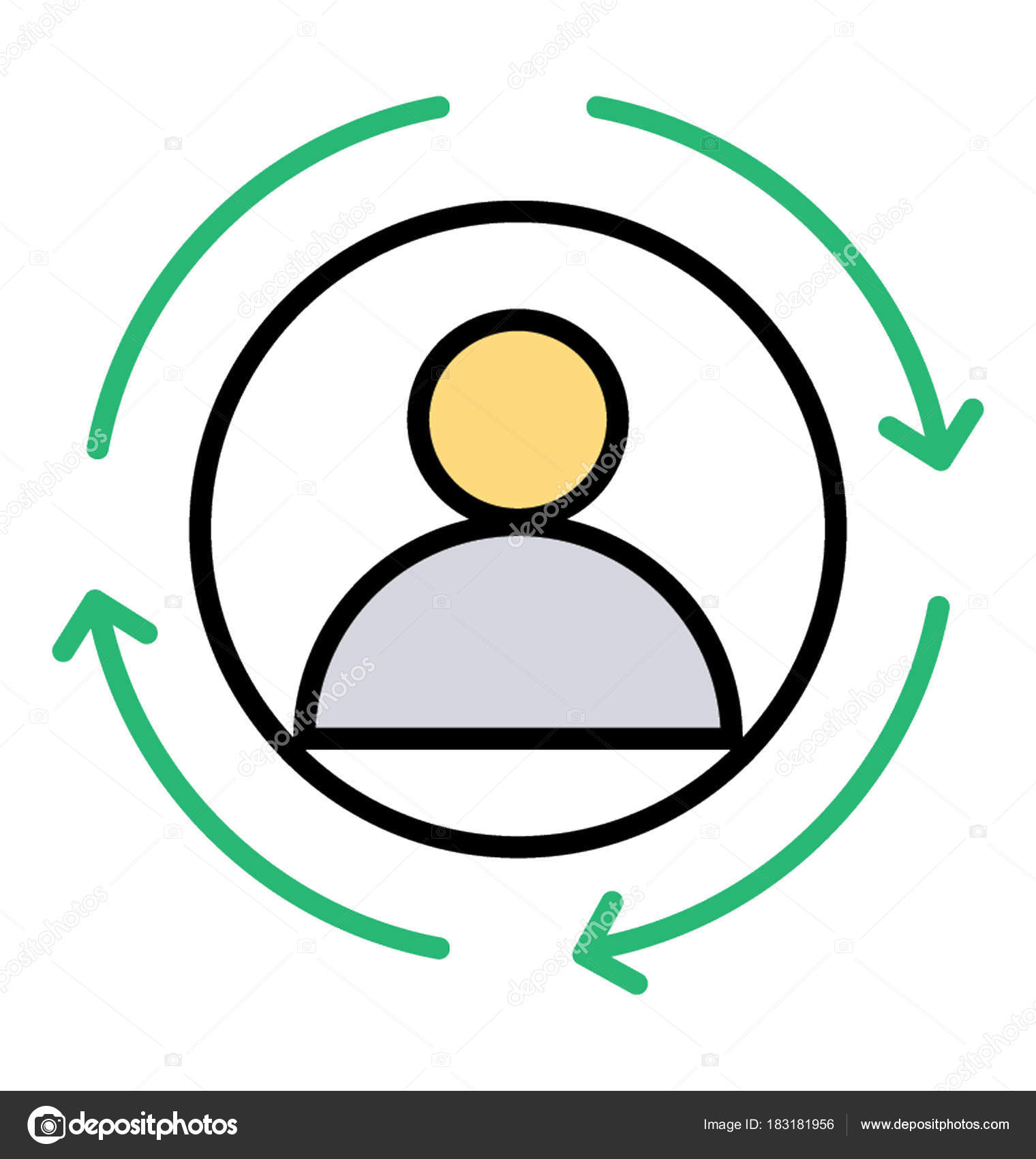 User Centered Campaign Personalization Colored Line Icon Stock Vector ...