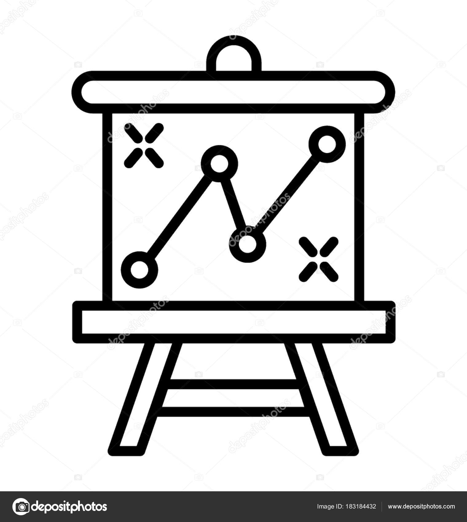 Line Graph Analysis Presentation Color Lined Icon Stock Vector Image by ...