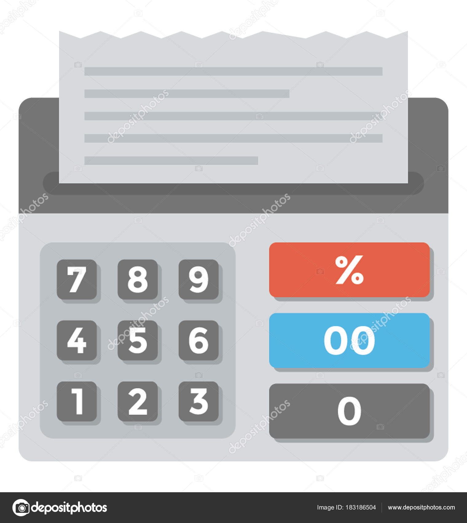 Cash Register Flat Icon Counter Machine Financial Statement Stock ...