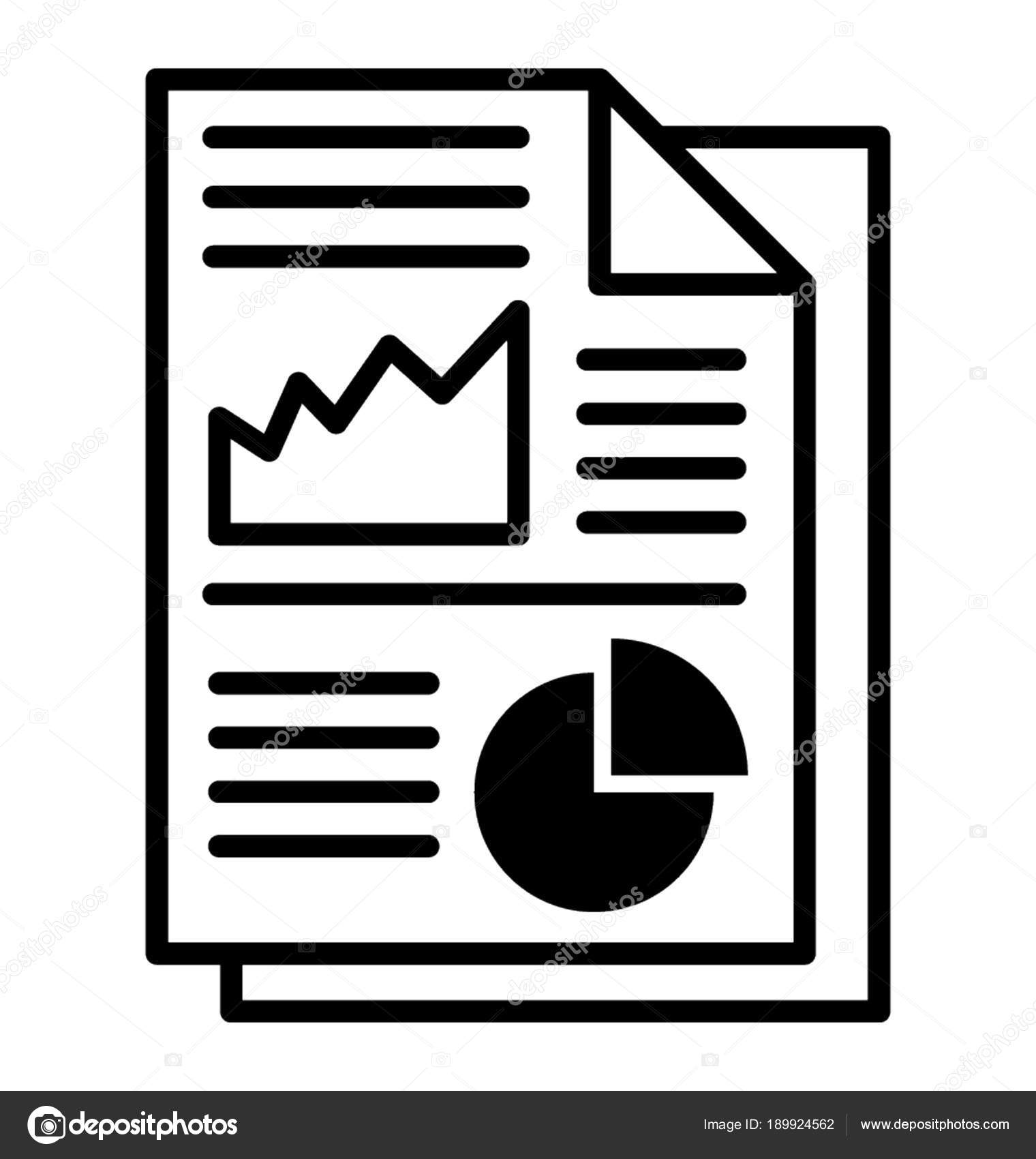 Line Icon Report Financial Report — Stock Vector © vectorsmarket #189924562