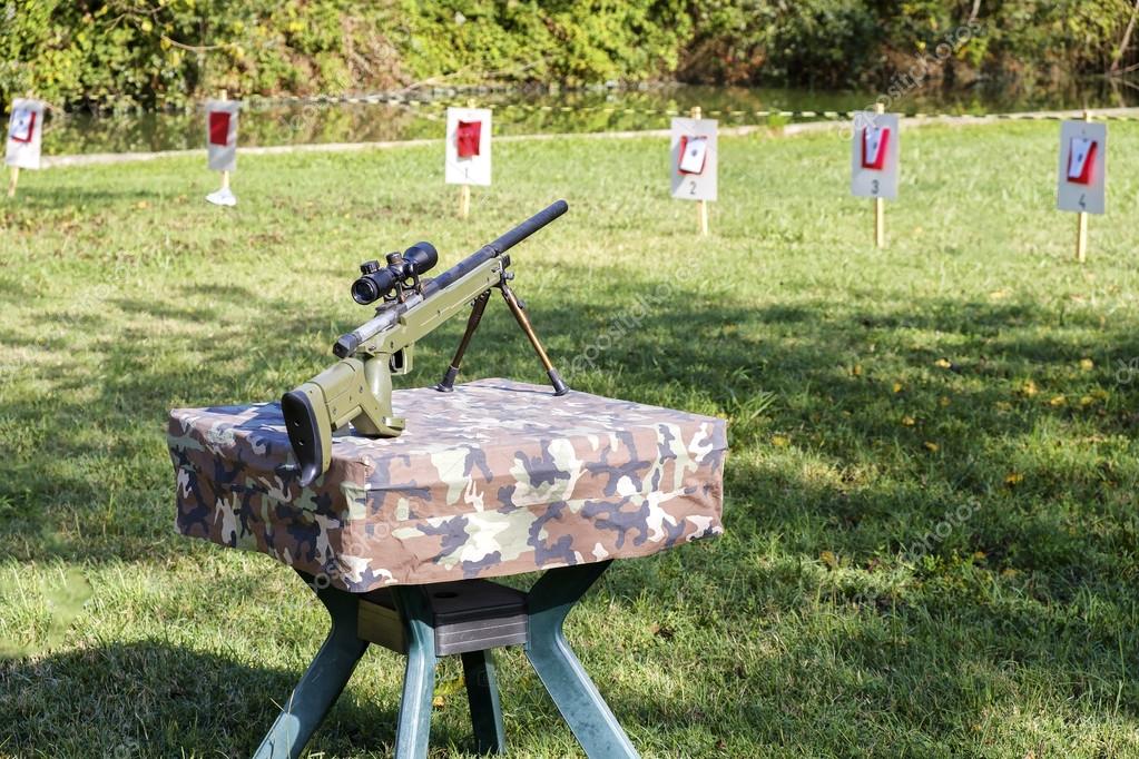 Sniper rifle shooting range Stock Photo by ©philfreez@gmail.com 125759512