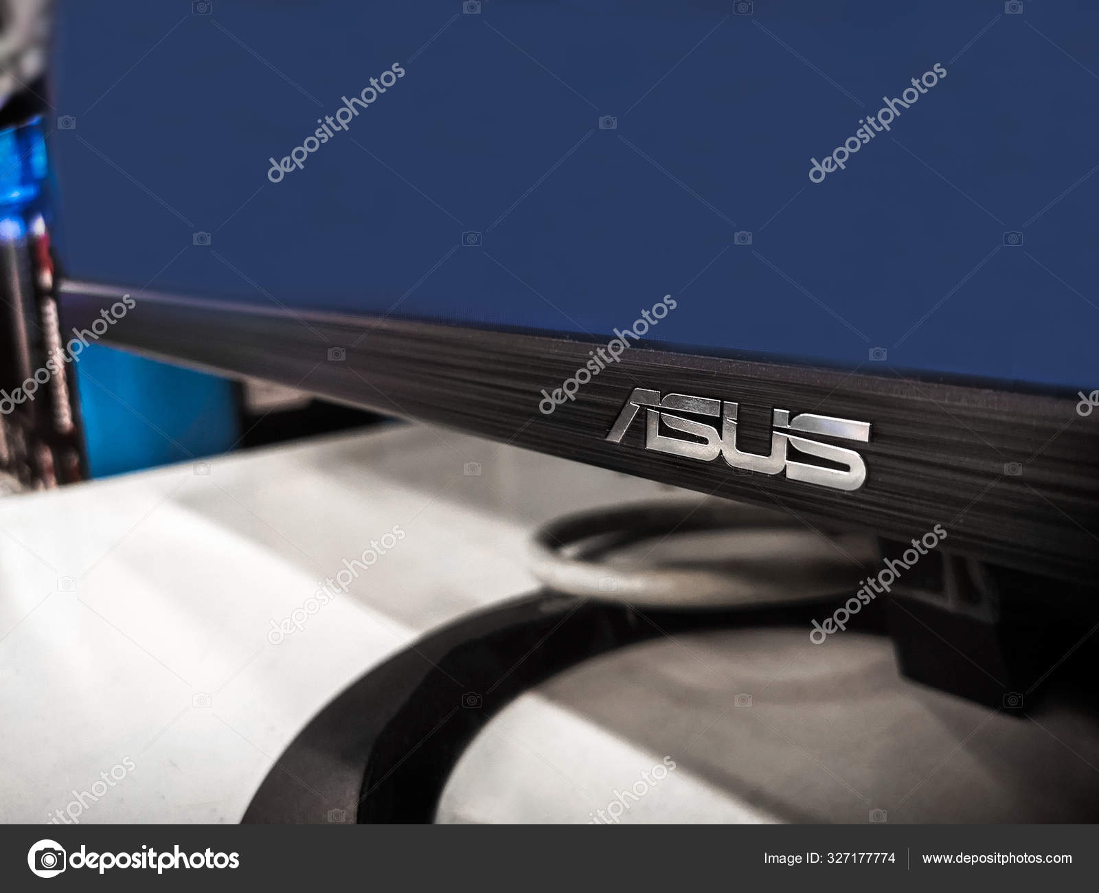 ASUS brand logo on computer screen — Stock Editorial Photo © philfreez ...