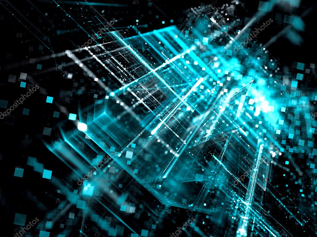 Abstract blurred tech background - digitally generated image — Stock ...