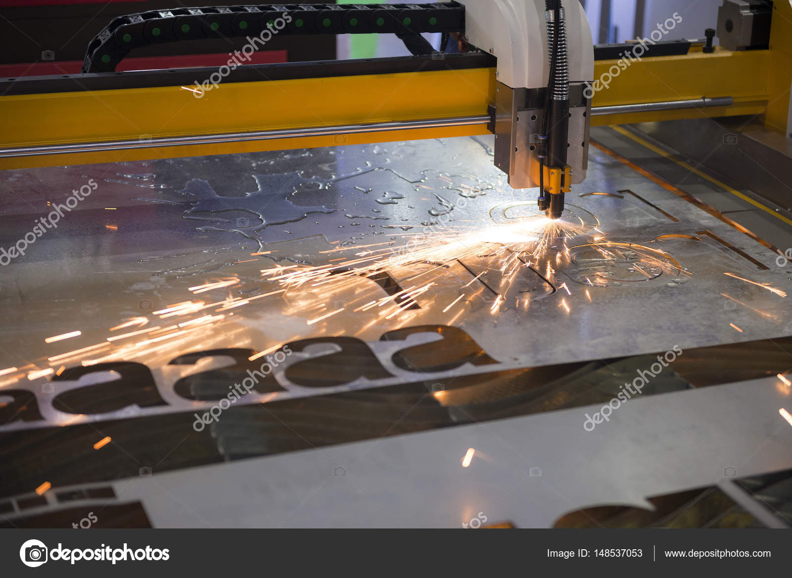 The CNC laser cut machine Stock Photo by ©Pixel_B 148537053