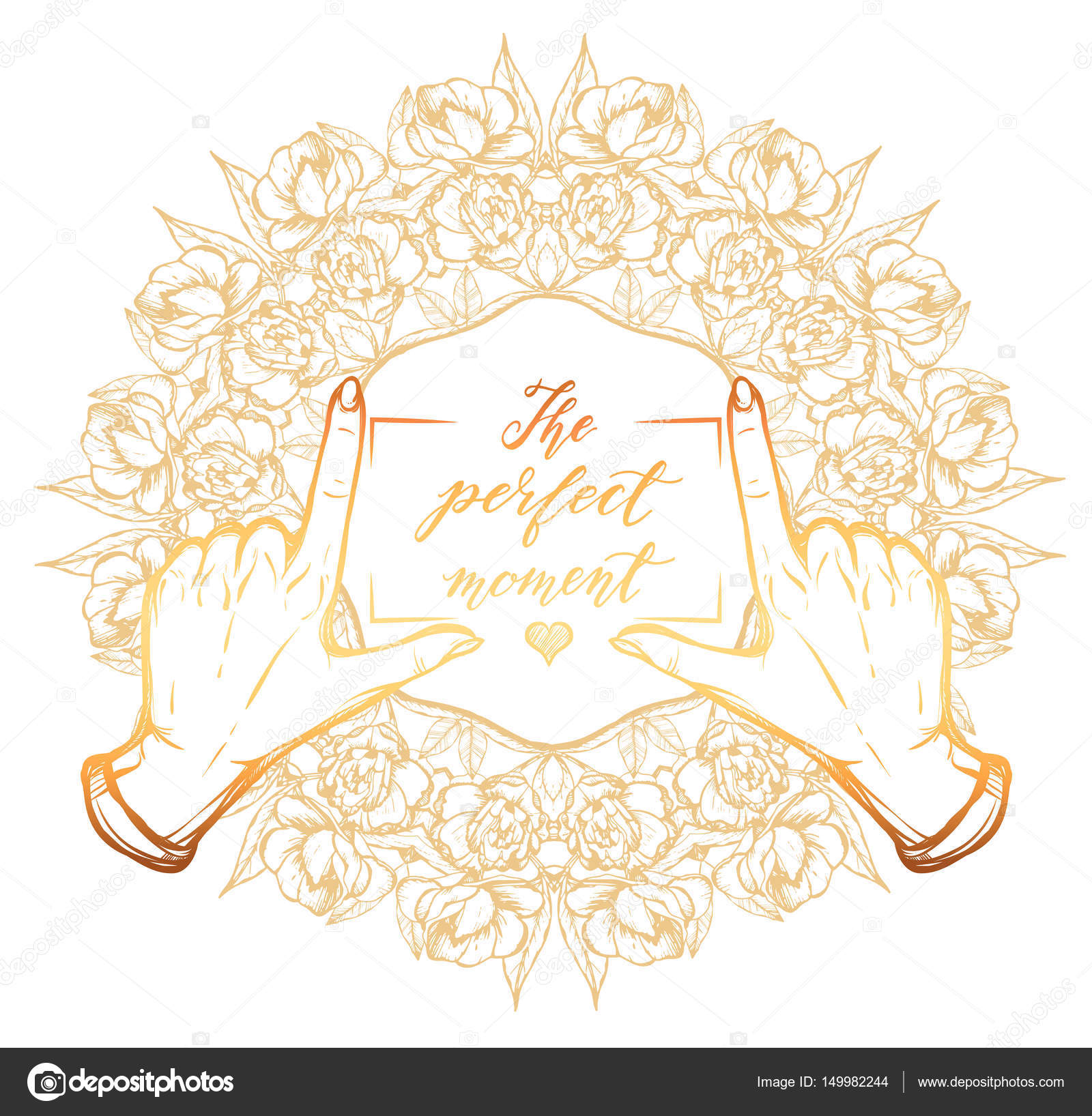 Lettering the perfect moment — Stock Vector © HikaruD88 #149982244