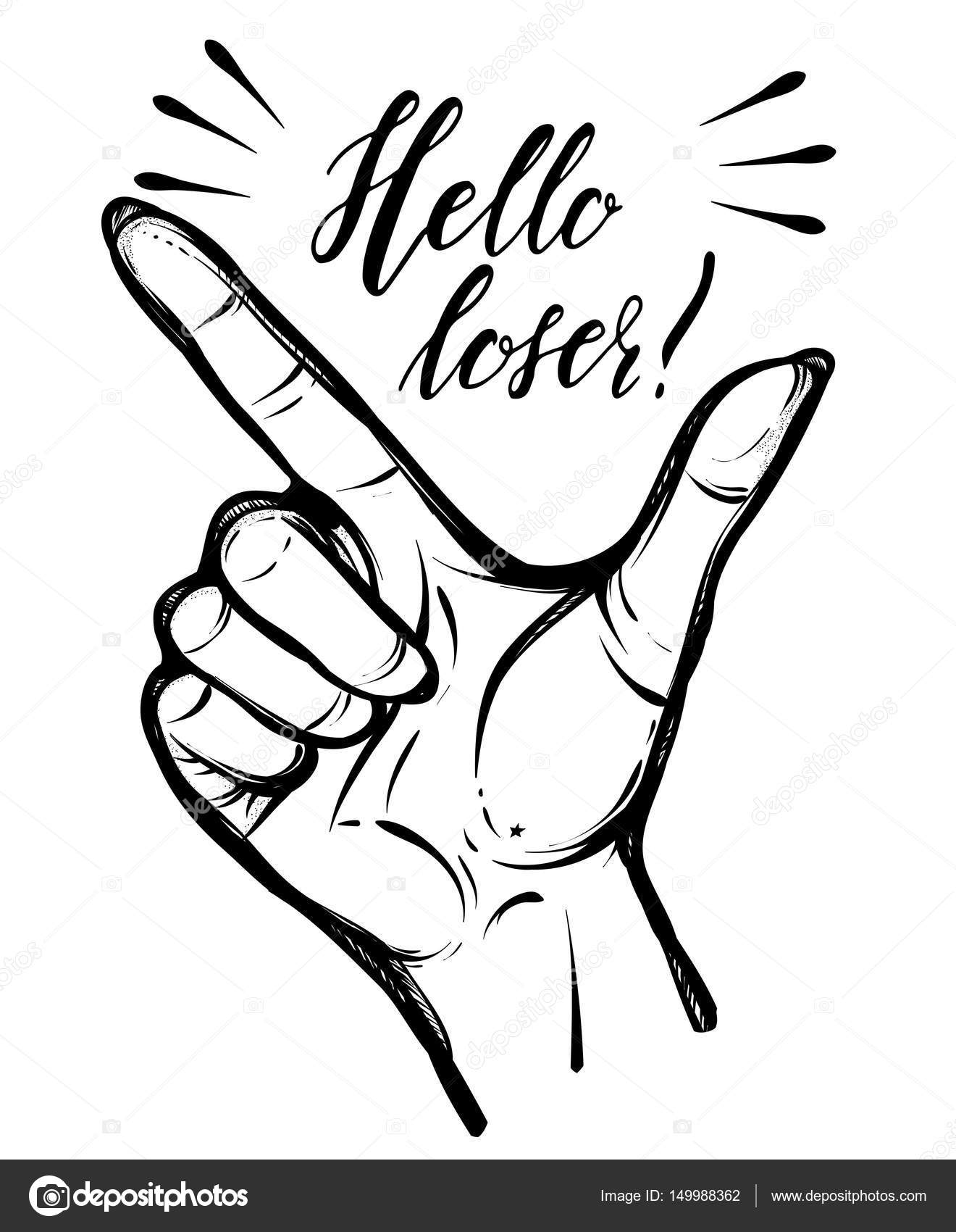 Hand gesture, Loser. — Stock Vector © HikaruD88 #149988362