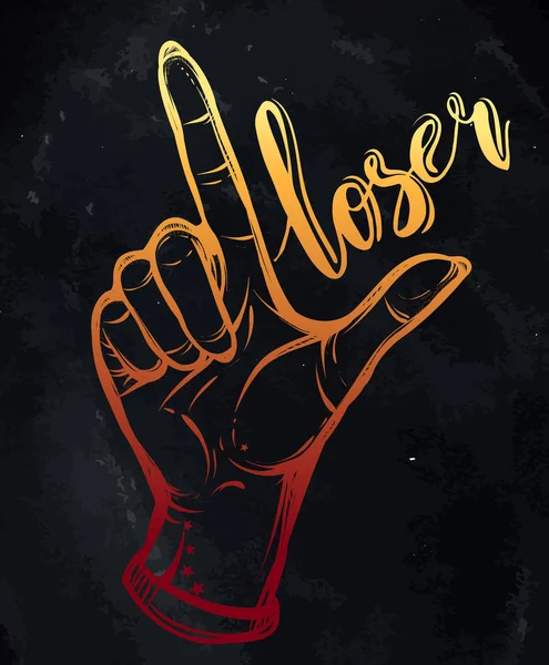 Hand gesture, Loser. — Stock Vector © HikaruD88 #149988362