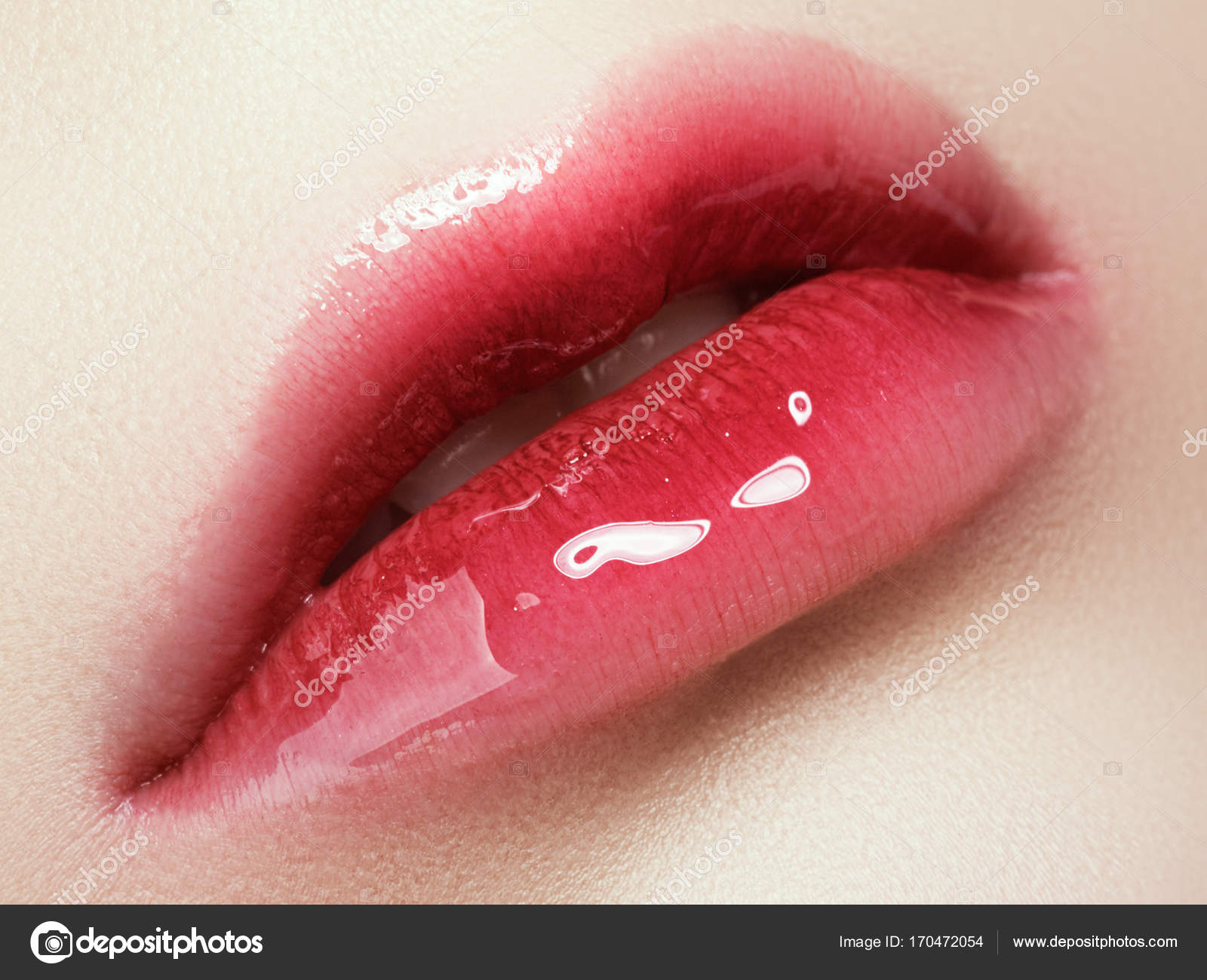 Bright Pink Lip Gloss