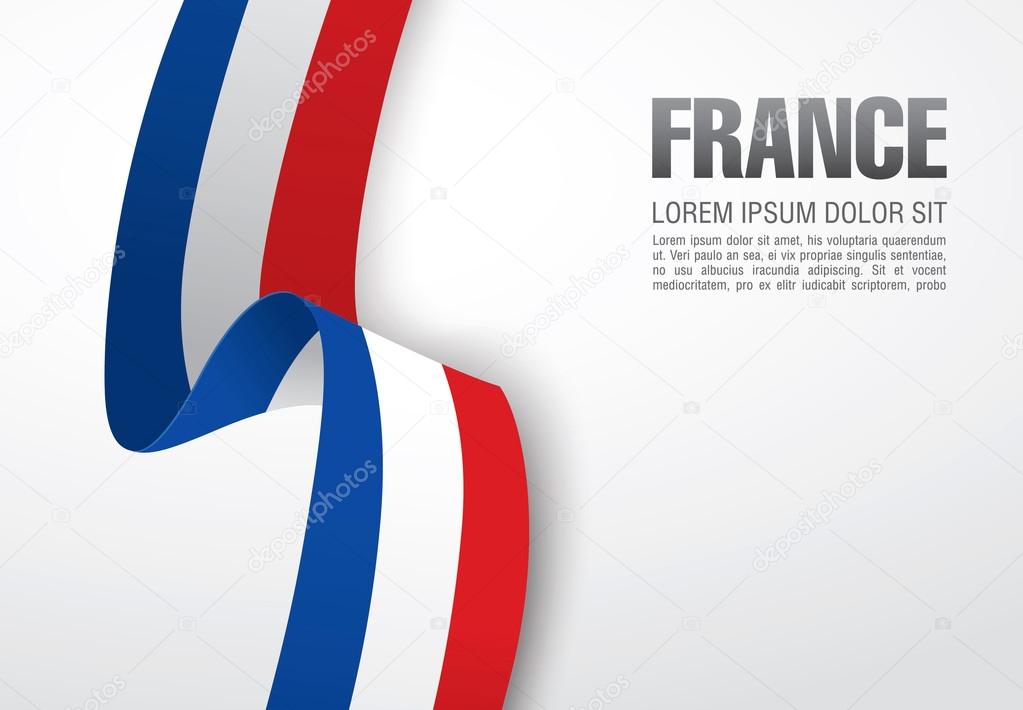 French flag ribbon Stock Vector by ©Igor_Vkv 125264300