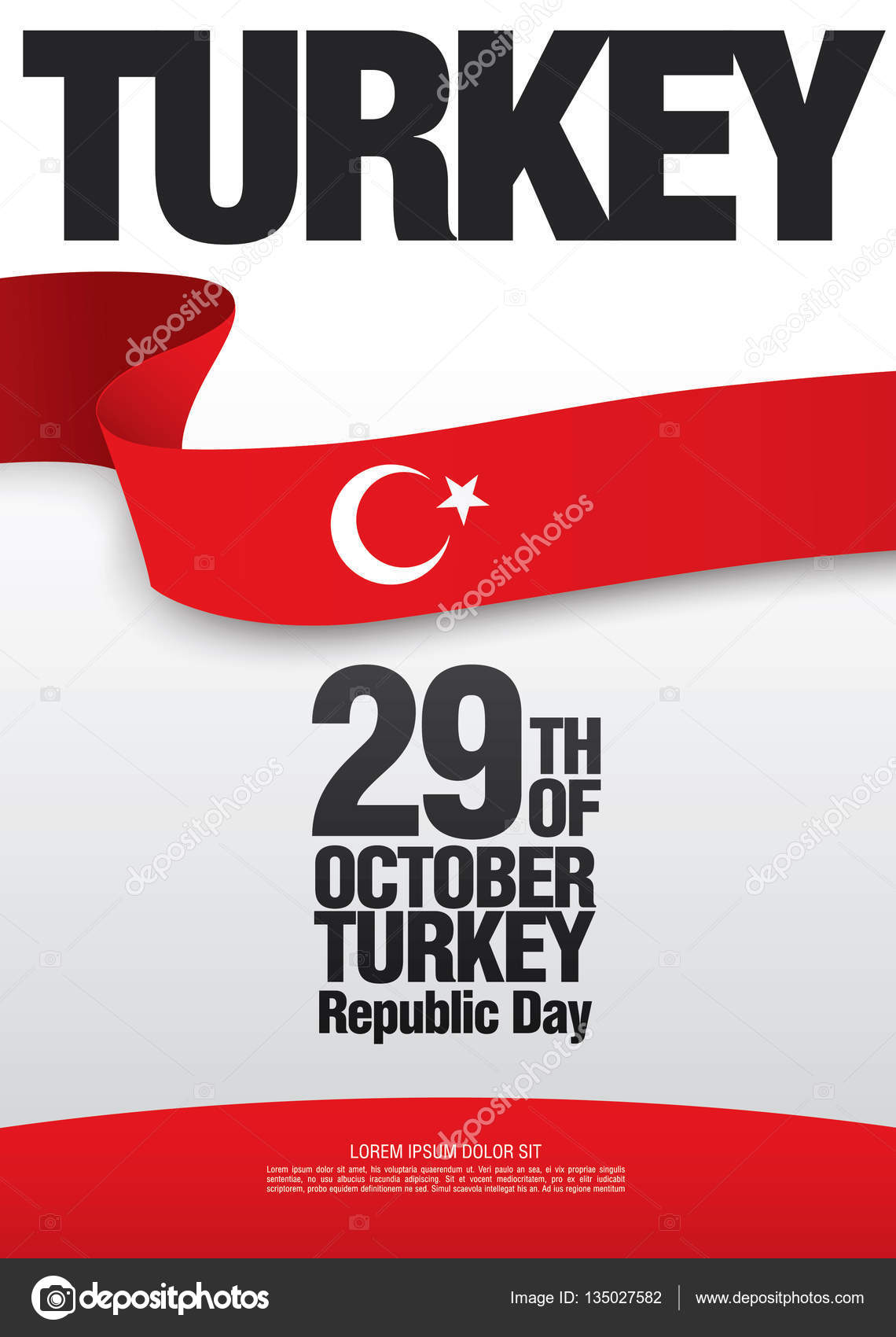 Flag of turkey card template Stock Vector Image by ©Igor_Vkv #135027582
