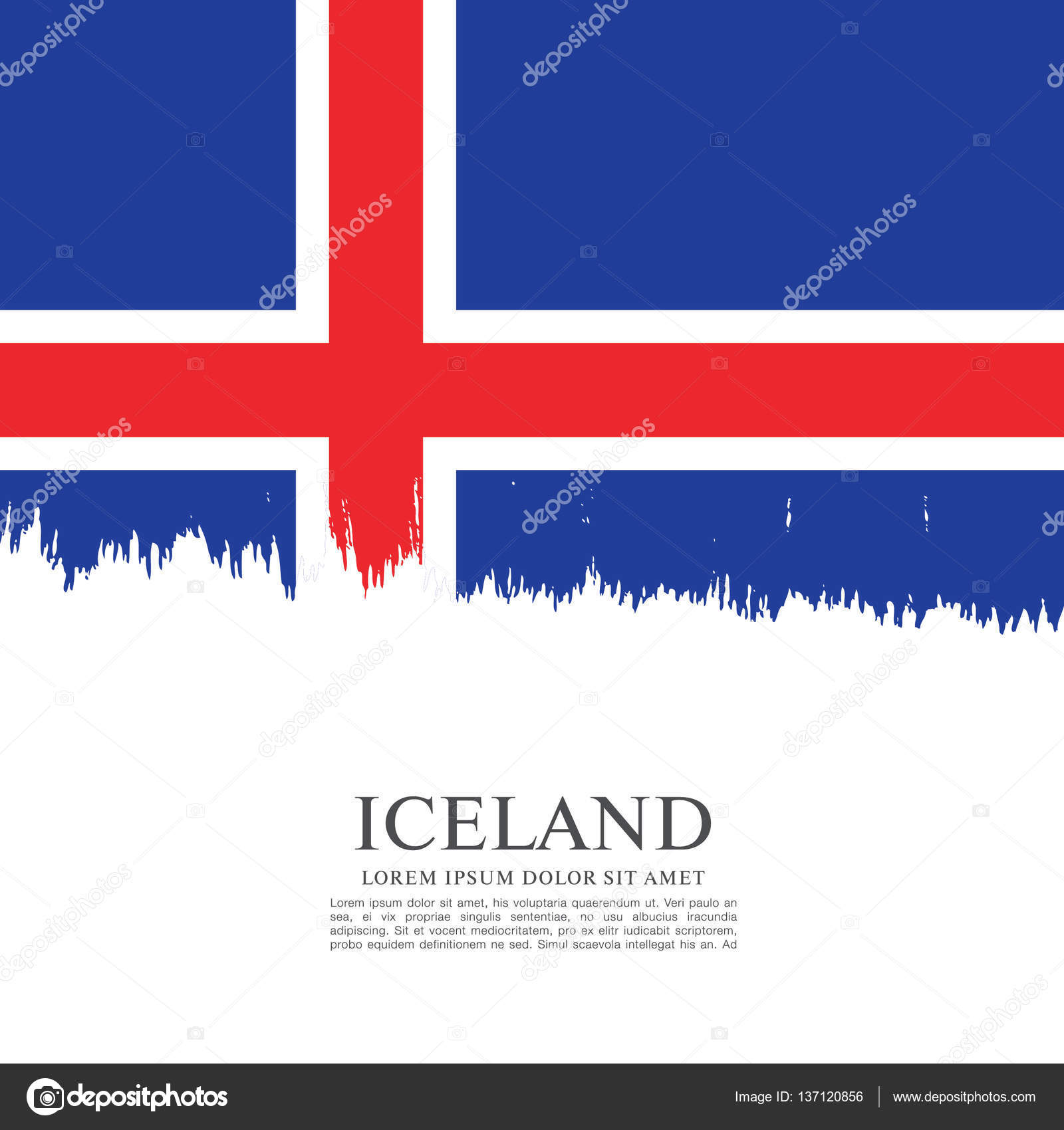 Flag of Iceland background Stock Vector by ©Igor_Vkv 137120856