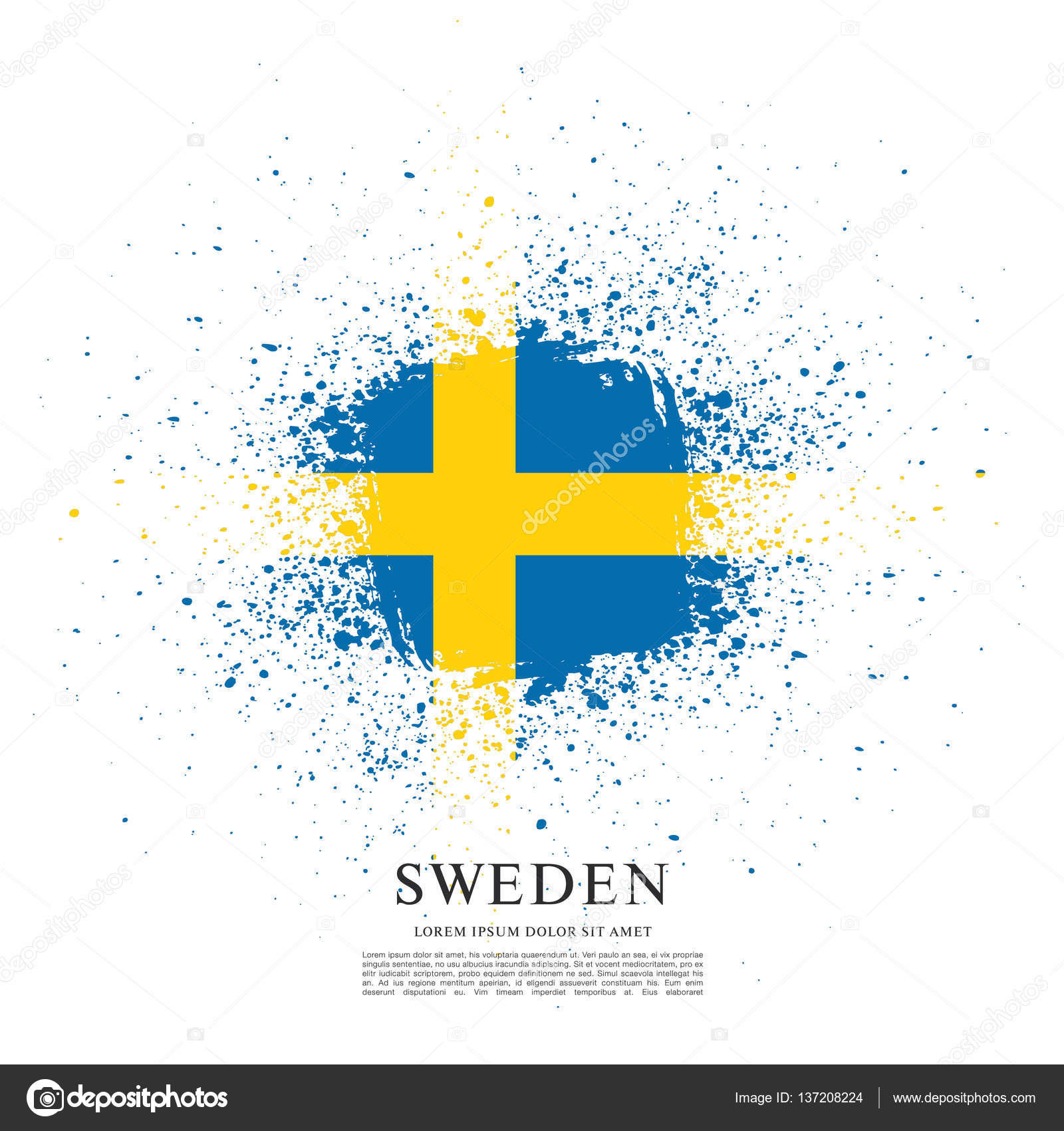 Sweden flag background Stock Vector by ©Igor_Vkv 137208224
