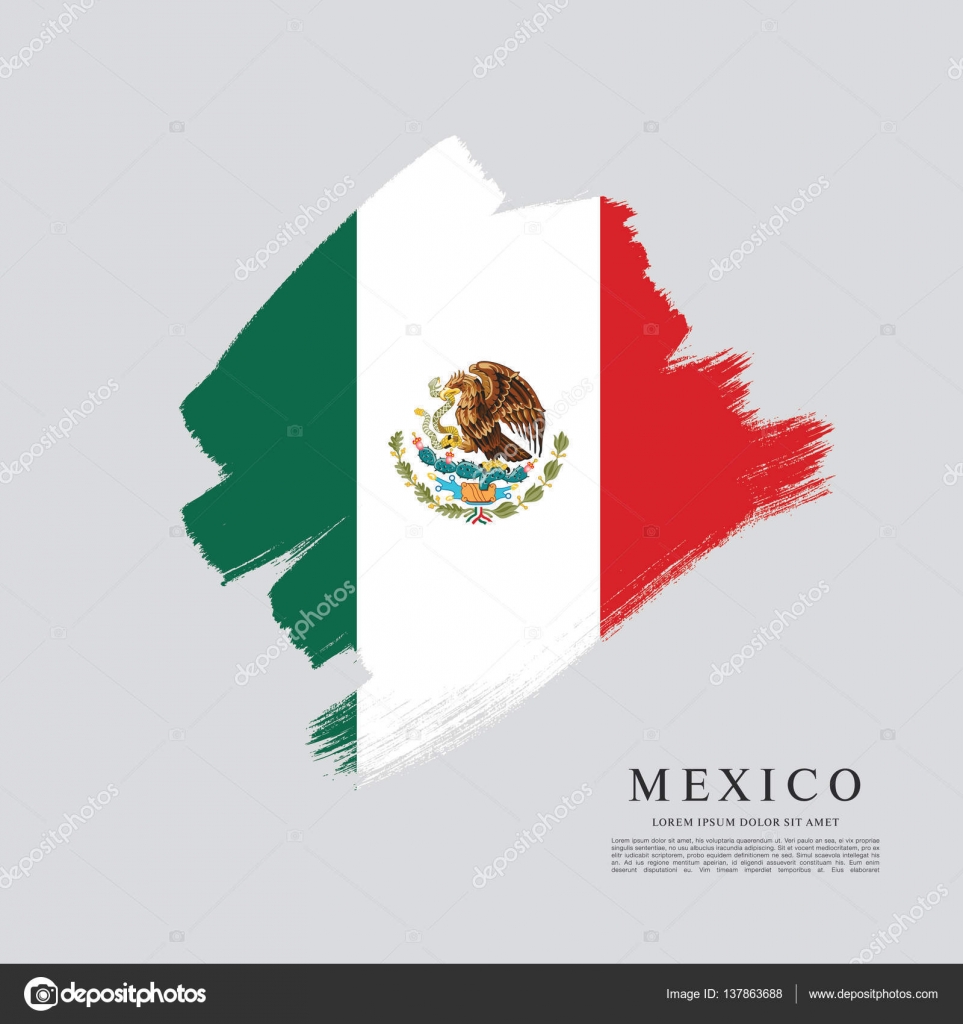 Plantilla bandera mexicana — Vector de stock © Igor_Vkv #137863688