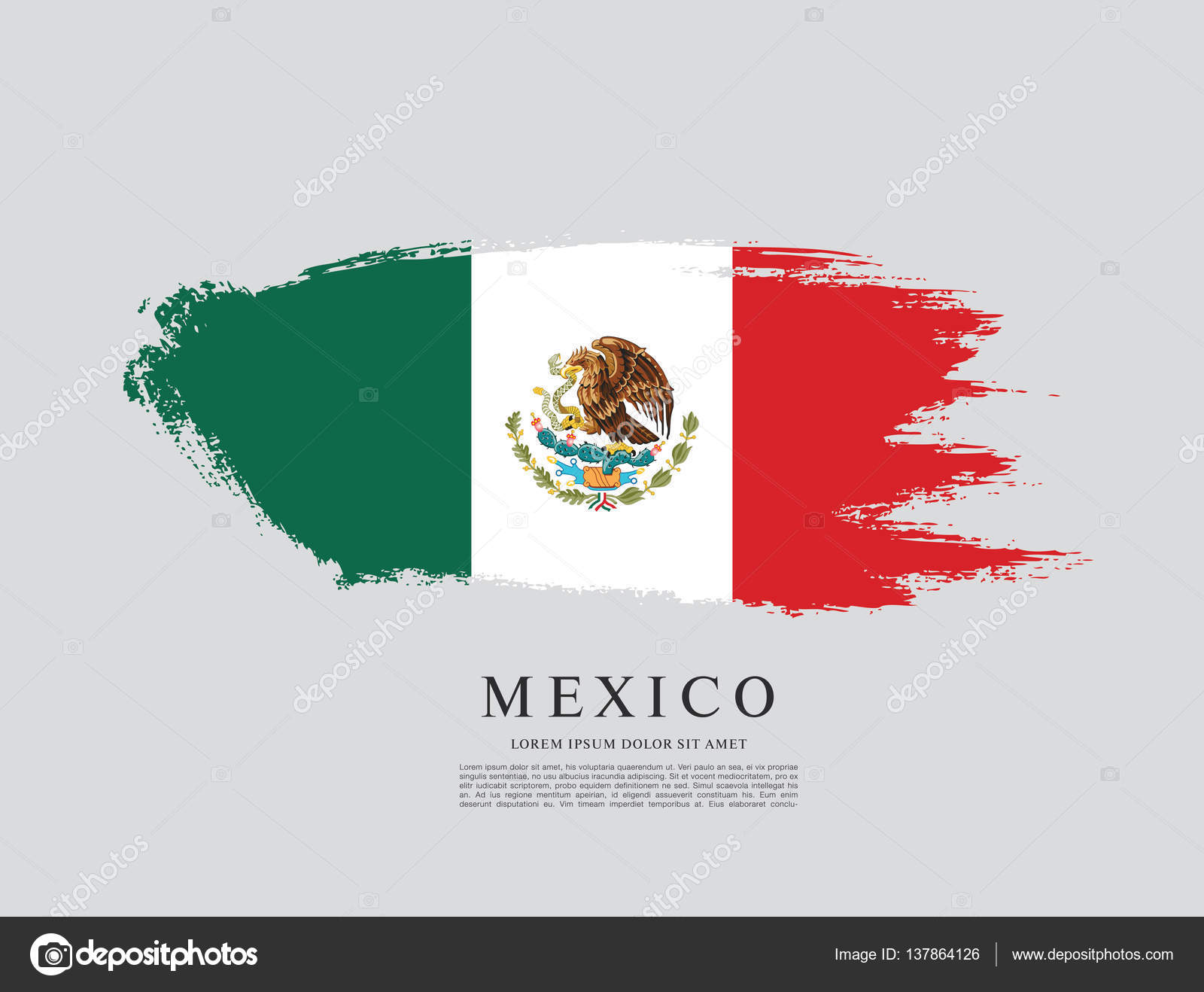 Plantilla bandera mexicana Vector de stock por ©Igor_Vkv 137864126
