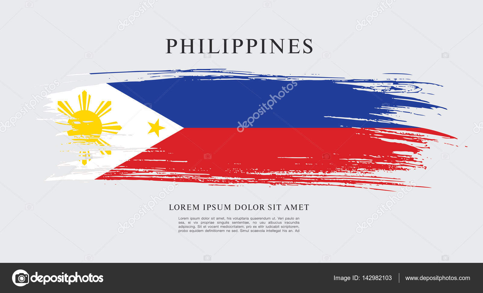 Flag of philippines banner Stock Vector by ©Igor_Vkv 142982103