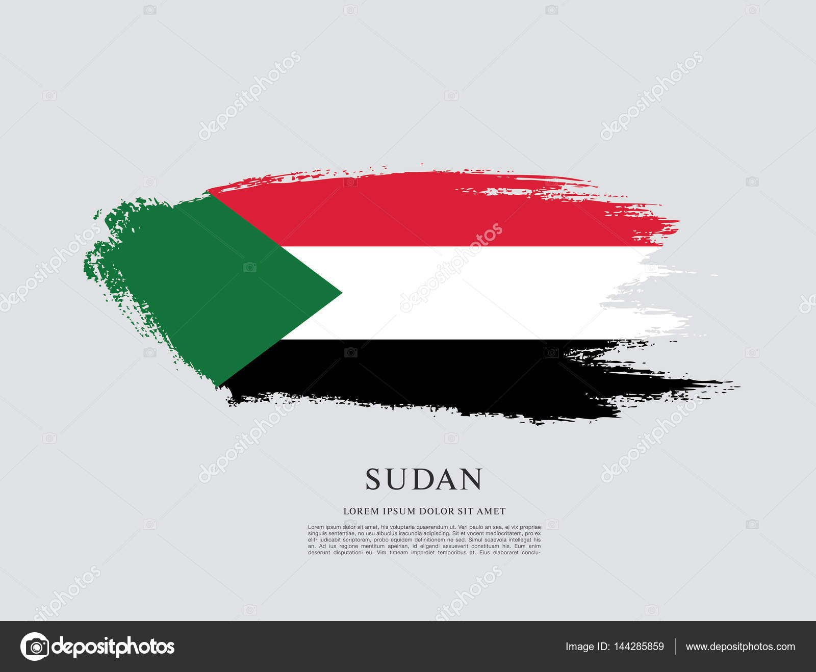 Image vectorielle Conception de la carte drapeau soudan par ©Igor_Vkv ...