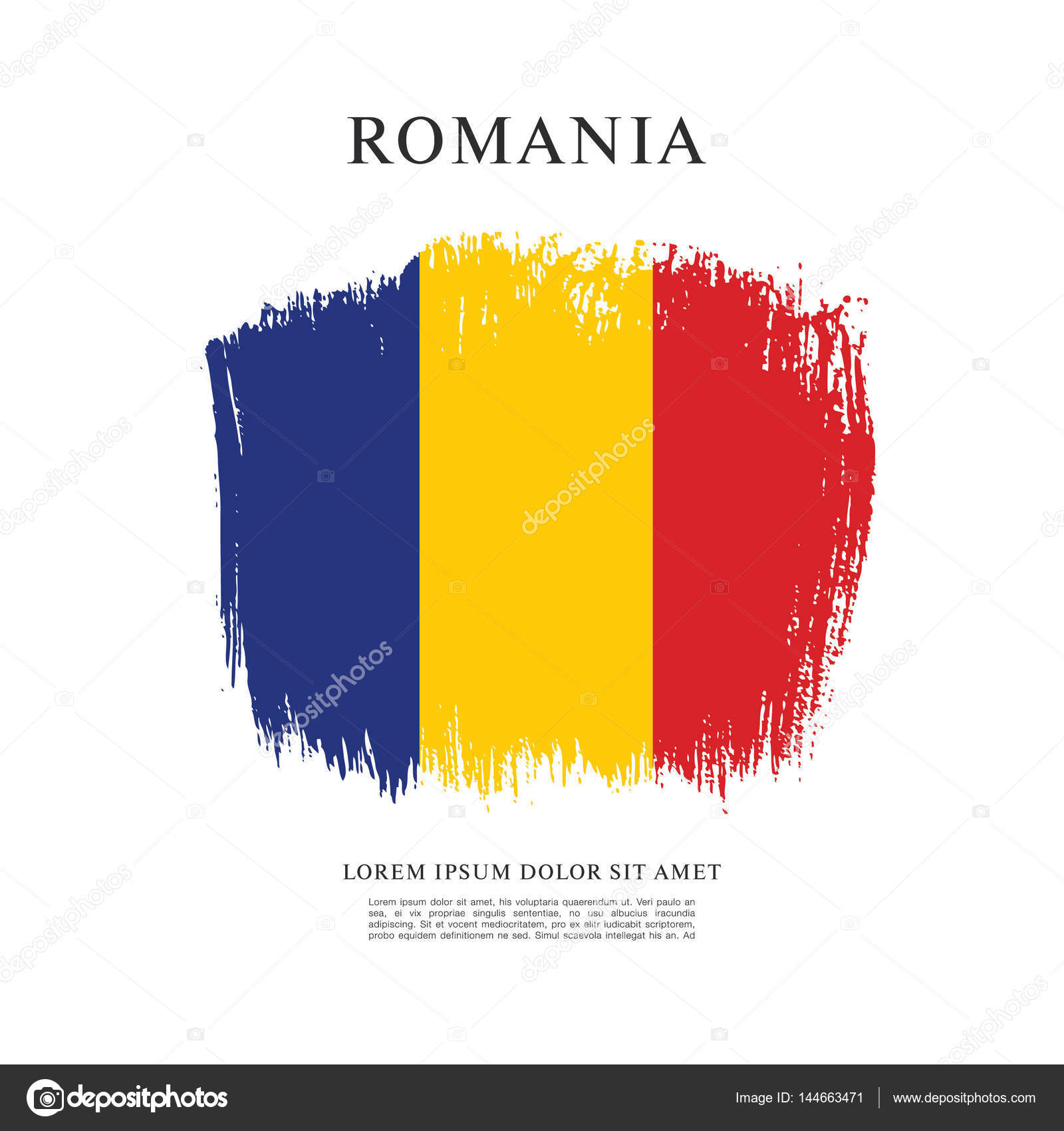 Romania flag layout Stock Vector by ©Igor_Vkv 144663471