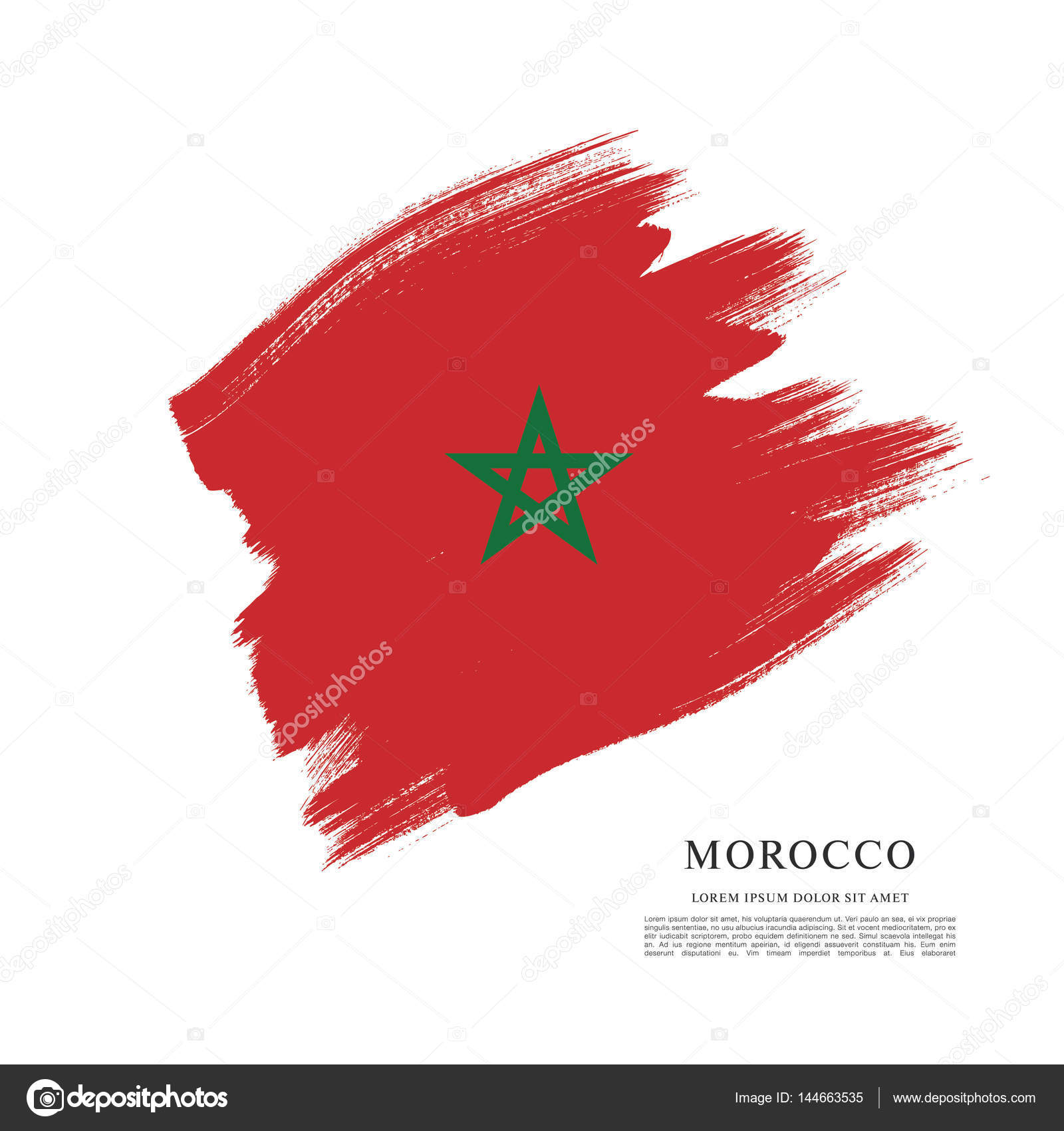 Morocco flag layout Stock Vector by ©Igor_Vkv 144663535