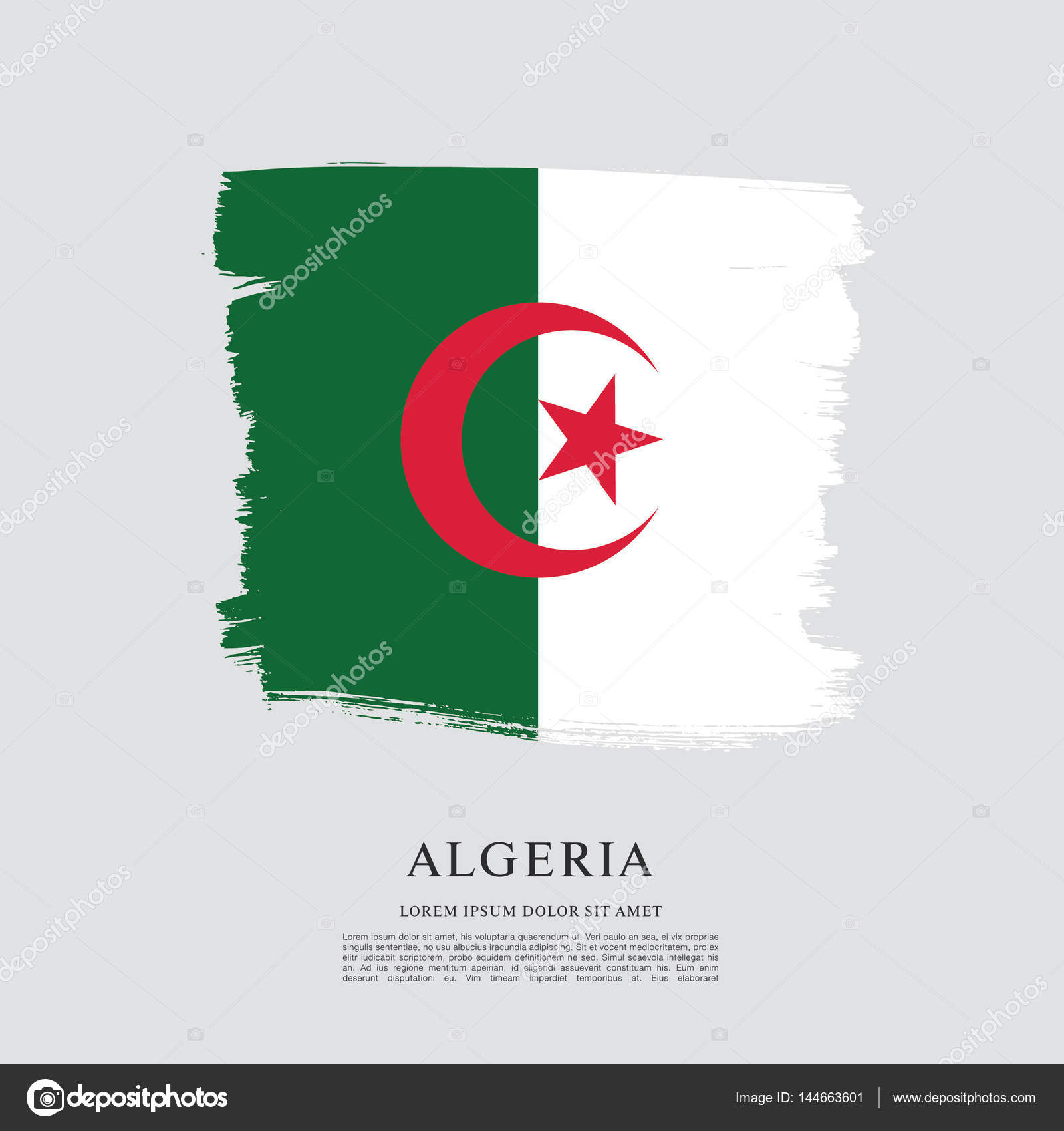 Algeria flag layout Stock Vector by ©Igor_Vkv 144663601
