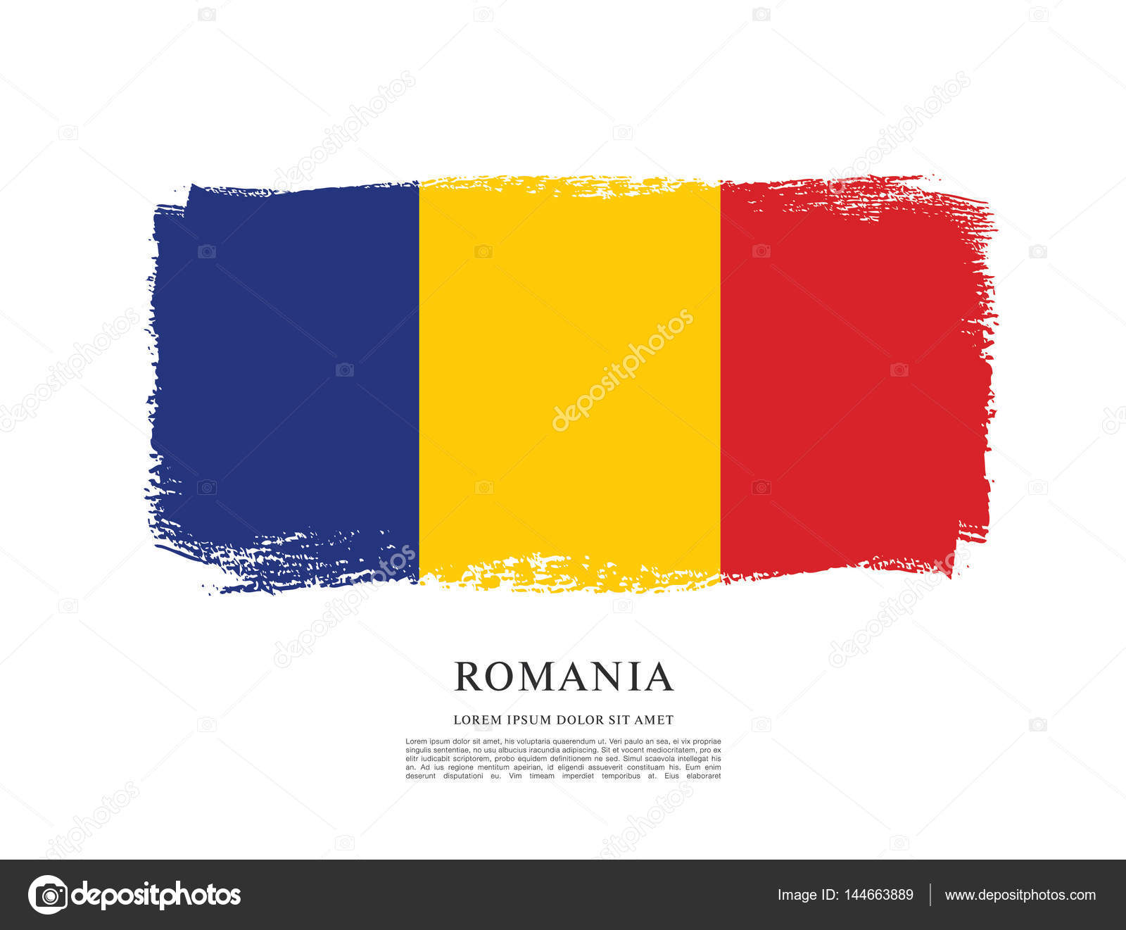Romania flag layout Stock Vector by ©Igor_Vkv 144663889