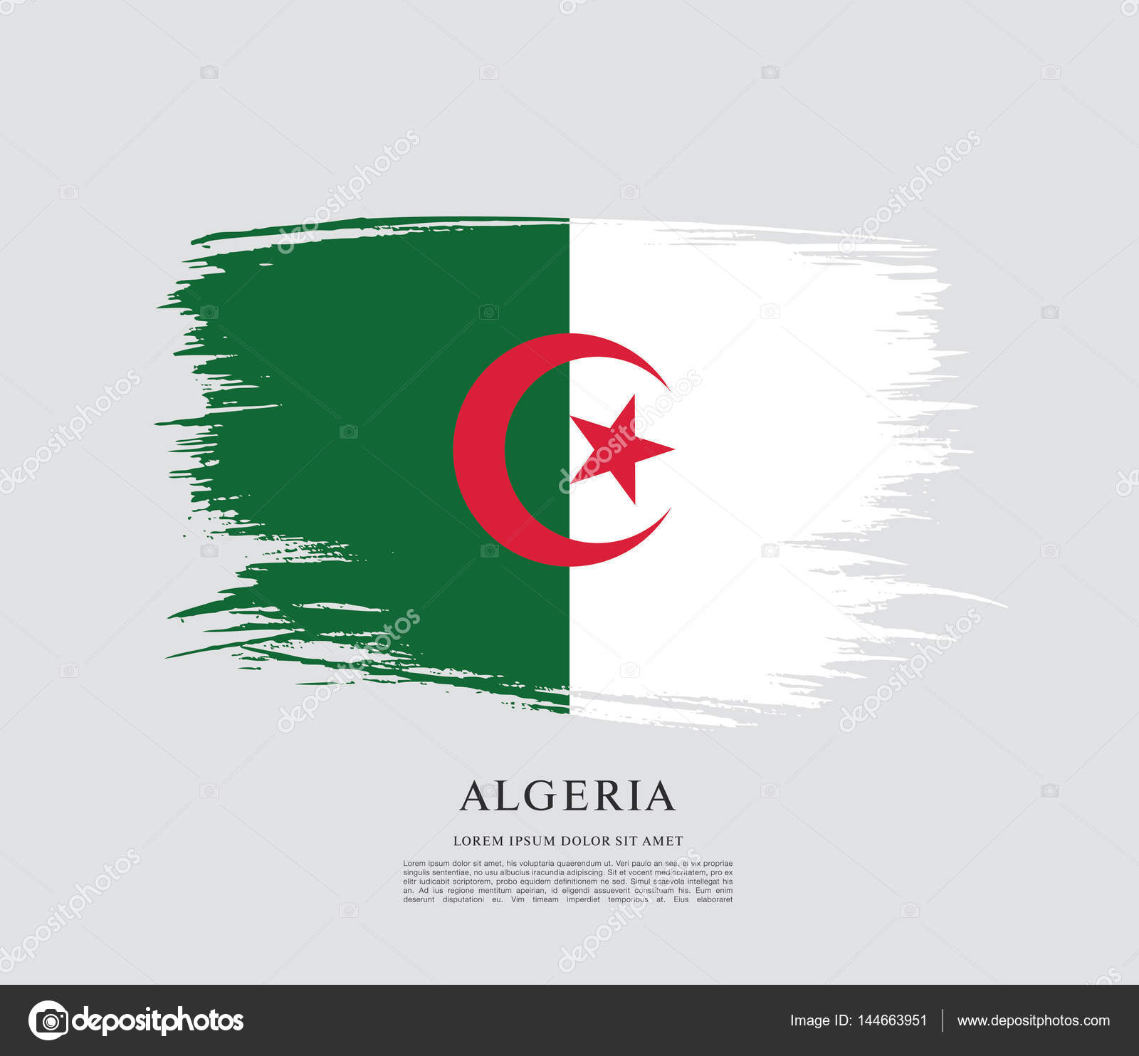 Algeria flag layout Stock Vector by ©Igor_Vkv 144663951