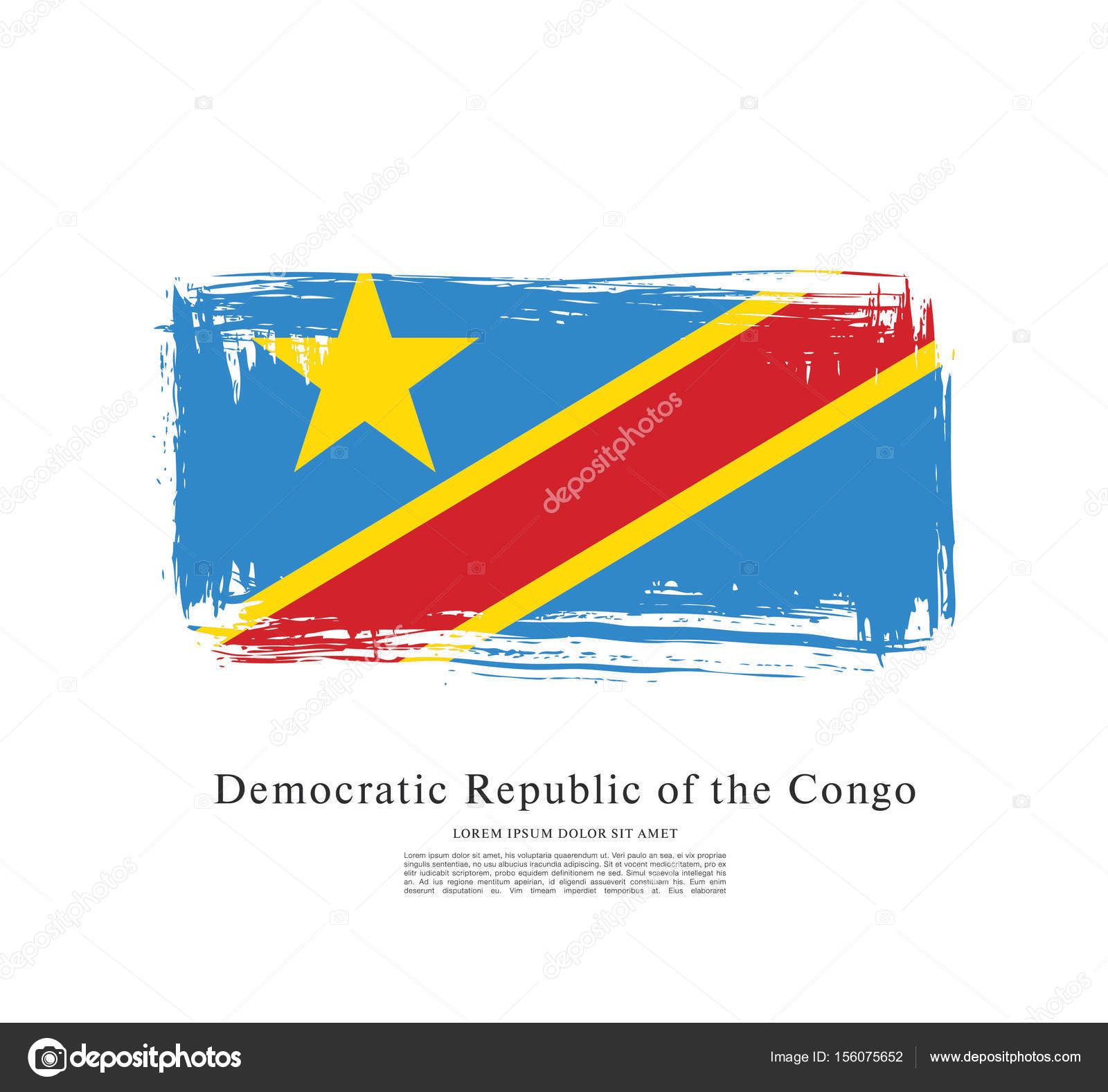 Congo flag layout Stock Vector by ©Igor_Vkv 156075652