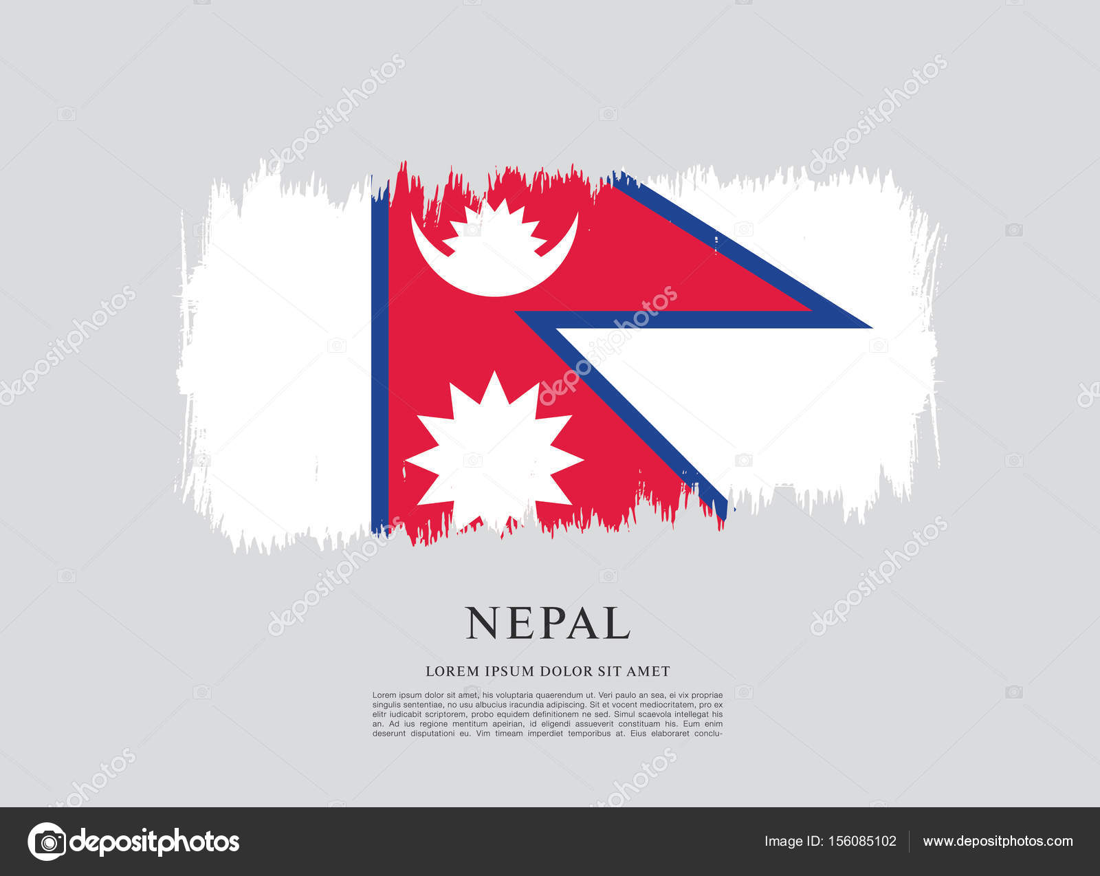 Bandera de Nepal Vector de stock #156085102 de ©Igor_Vkv