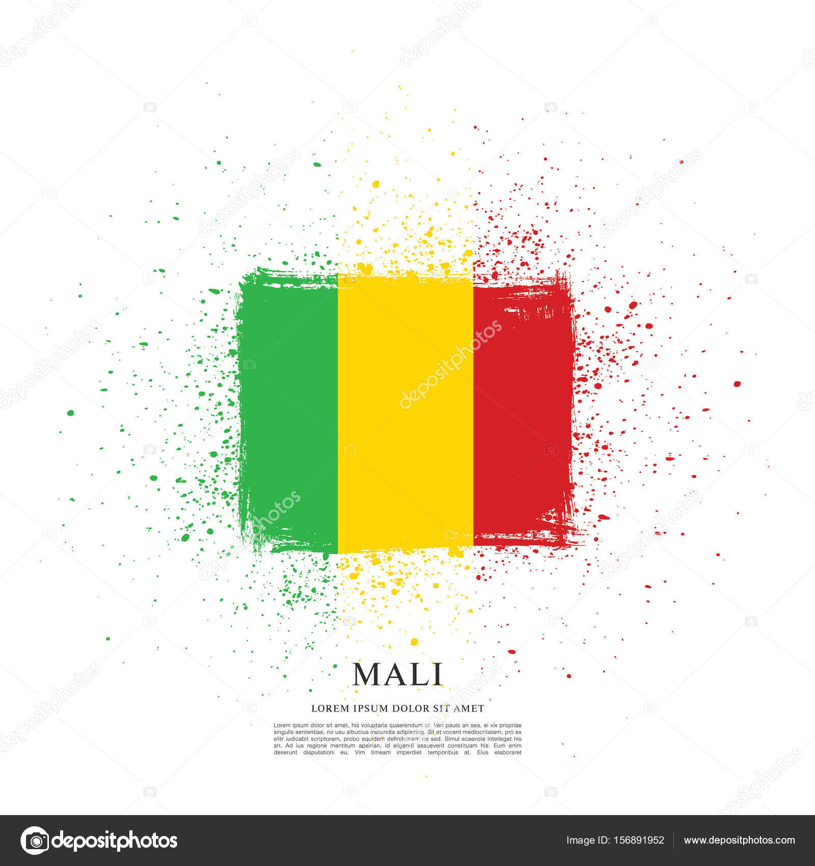 Flag of Mali, background Stock Vector Image by ©Igor_Vkv #156891952