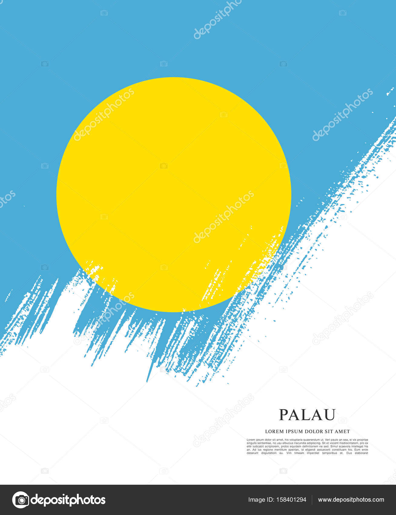 Flag of Palau background Stock Vector by ©Igor_Vkv 158401294